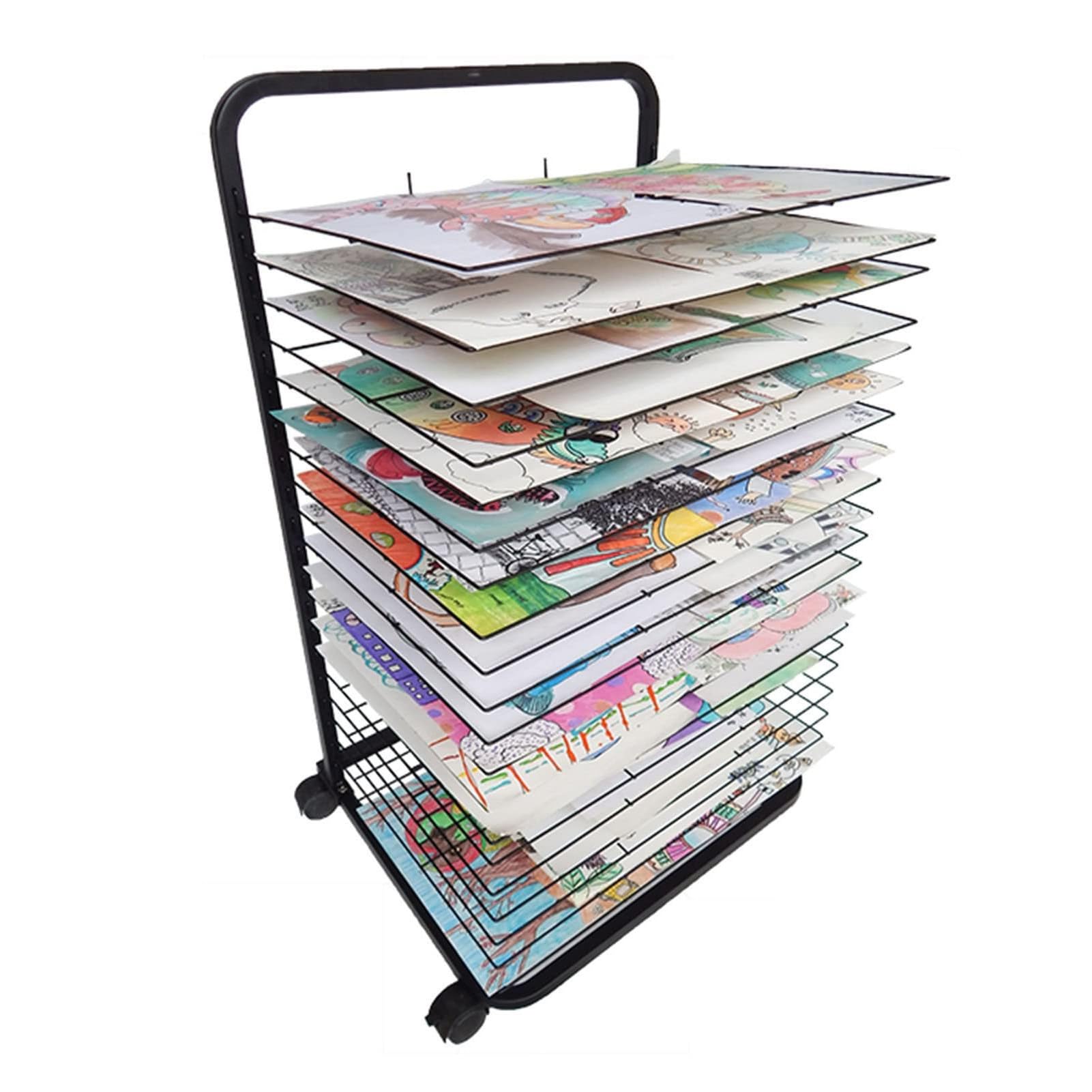 Amazon.com: Art Drying Rack Artwork Storage Display Rack - Mobile Art ...