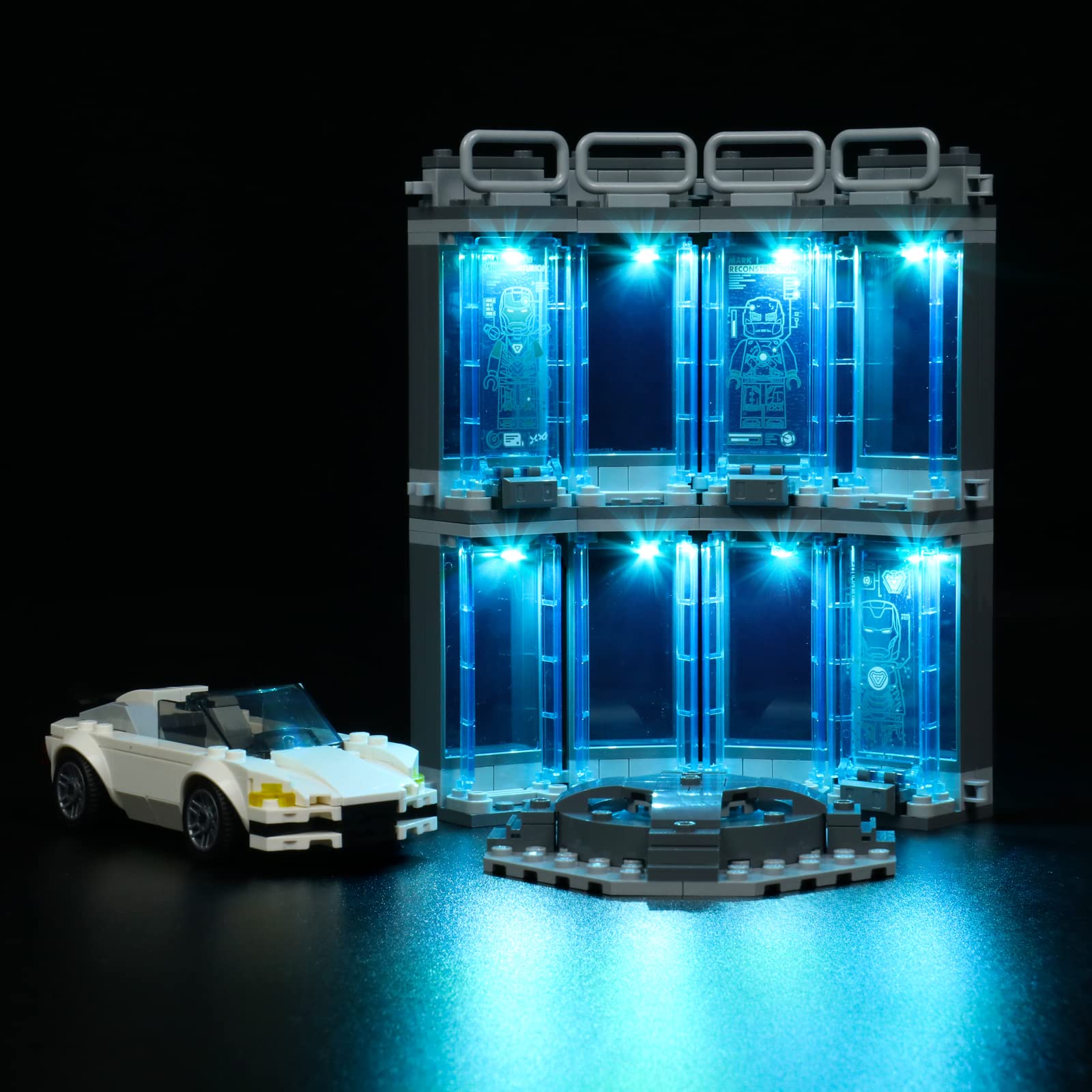 Buy Brick Shine Light kit for Lego Iron Man Armory 76216(Lego Set is ...