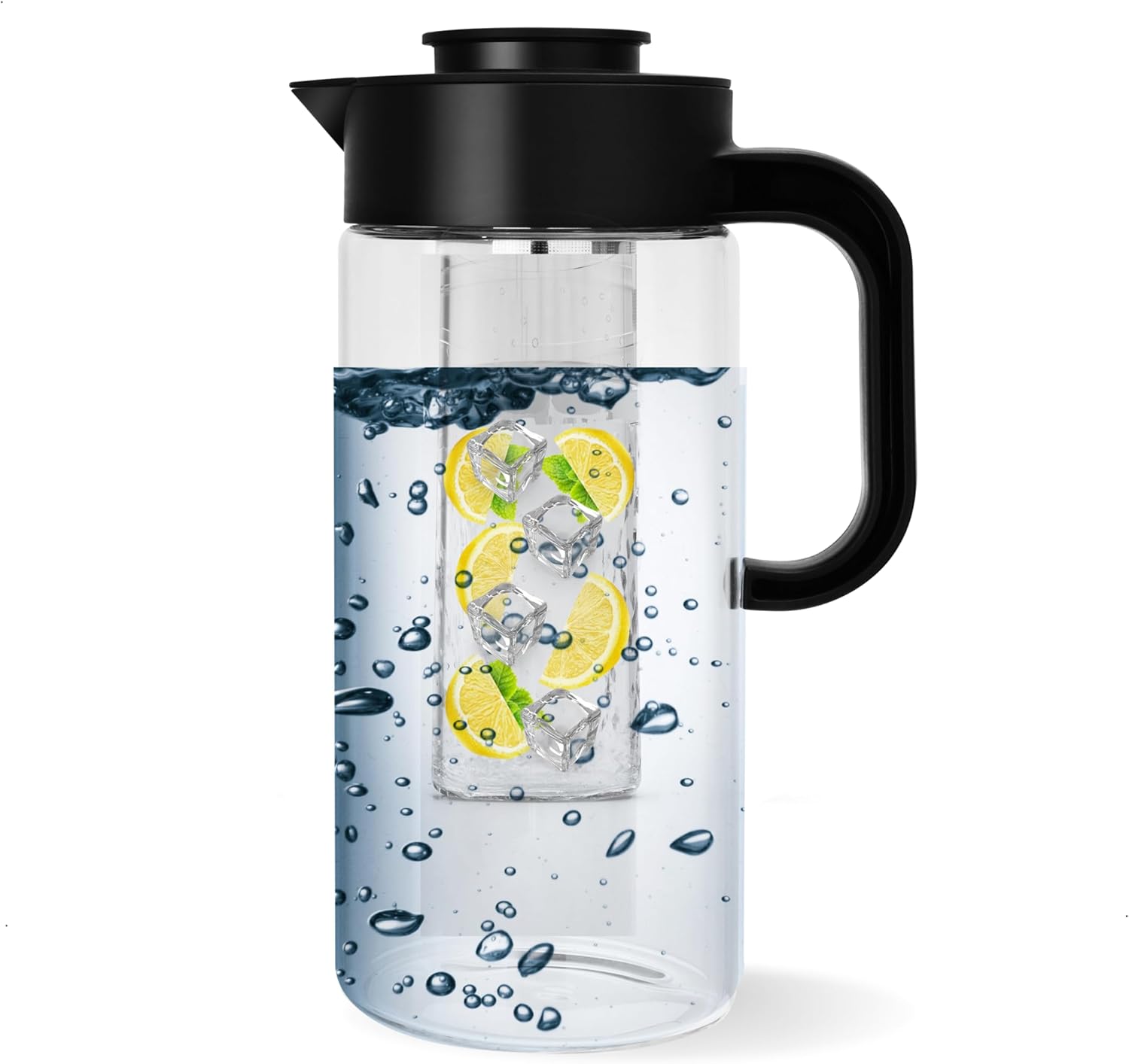 Amazon.com: Borosilicate Glass Water Pitcher for Fridge/Stove Top with ...