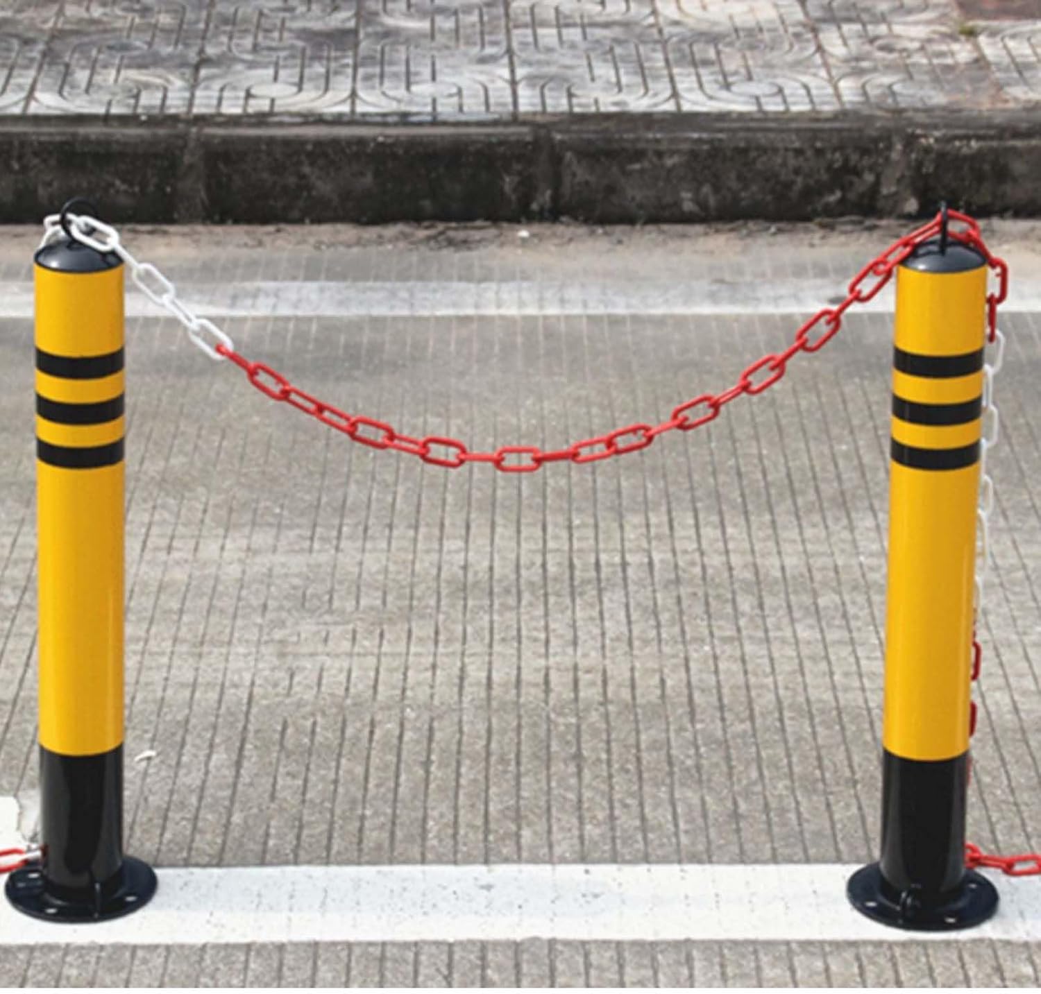 Amazon.com: Driveway bollards Parking Post 2 Set 65cm Tall Car Parking ...