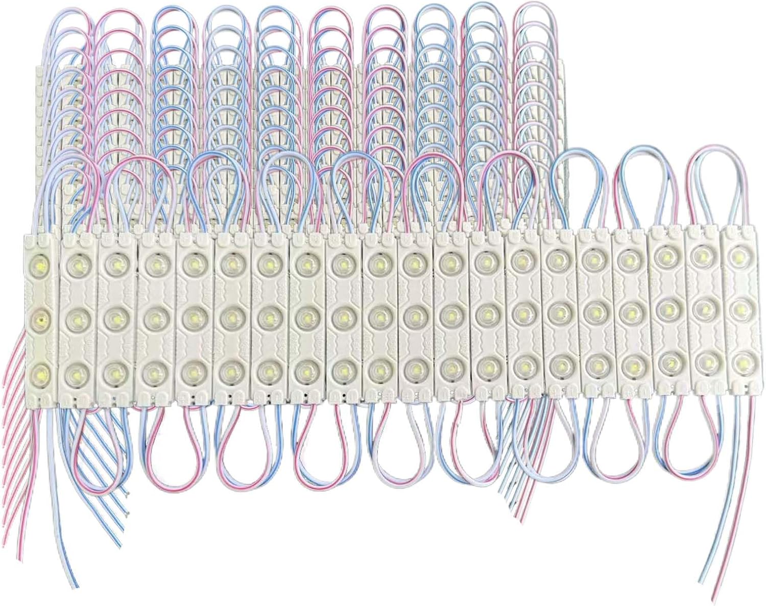 200 PCS White LED Module, 12V Super Bright 2835 3 LED Module Waterproof ...