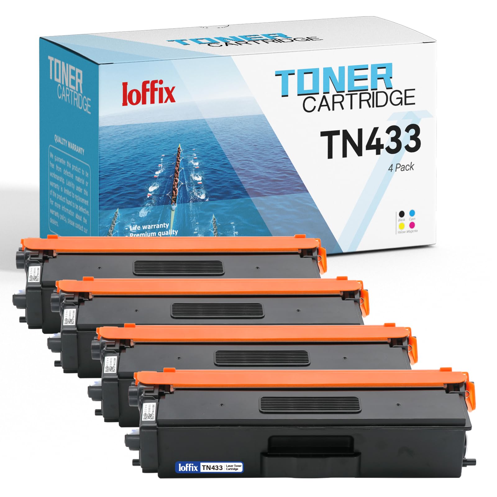 Amazon.com: Ioffix TN433 TN-433 Toner Cartridges Replacement for ...