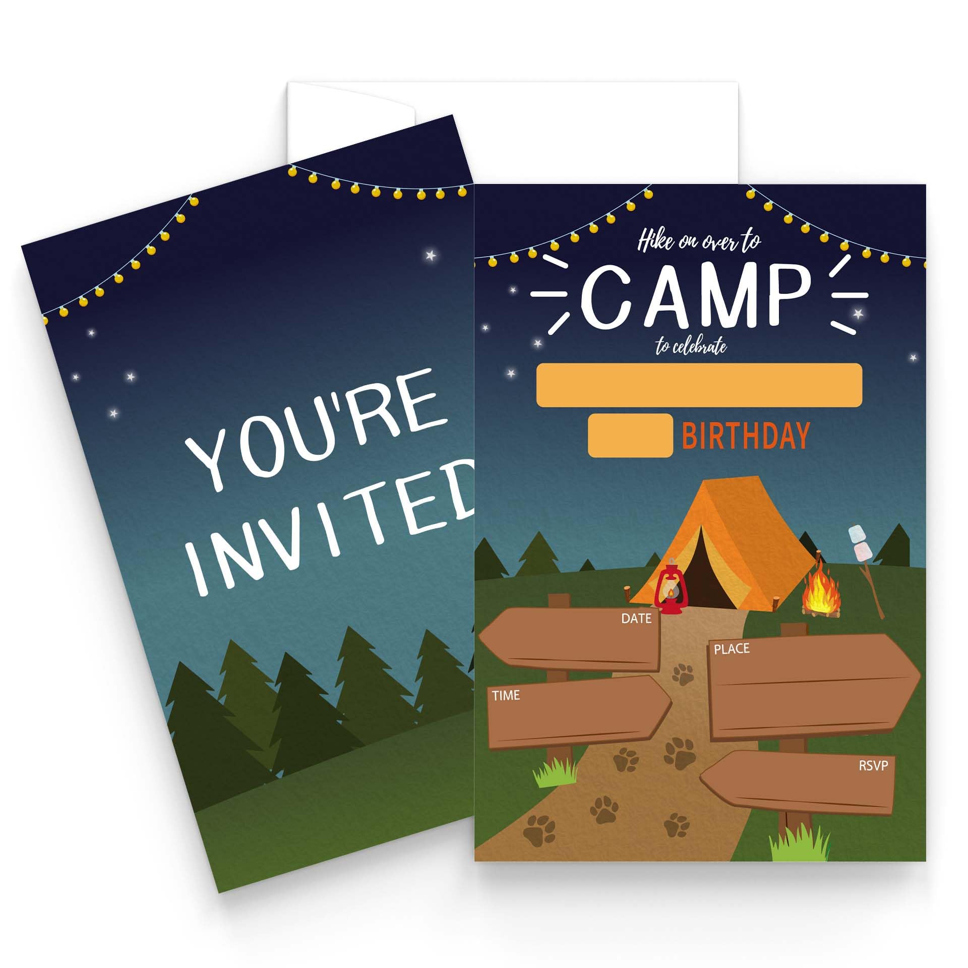 Invitaciones Con Tema De Camping 32 Invitation Ideas | Camping Theme,