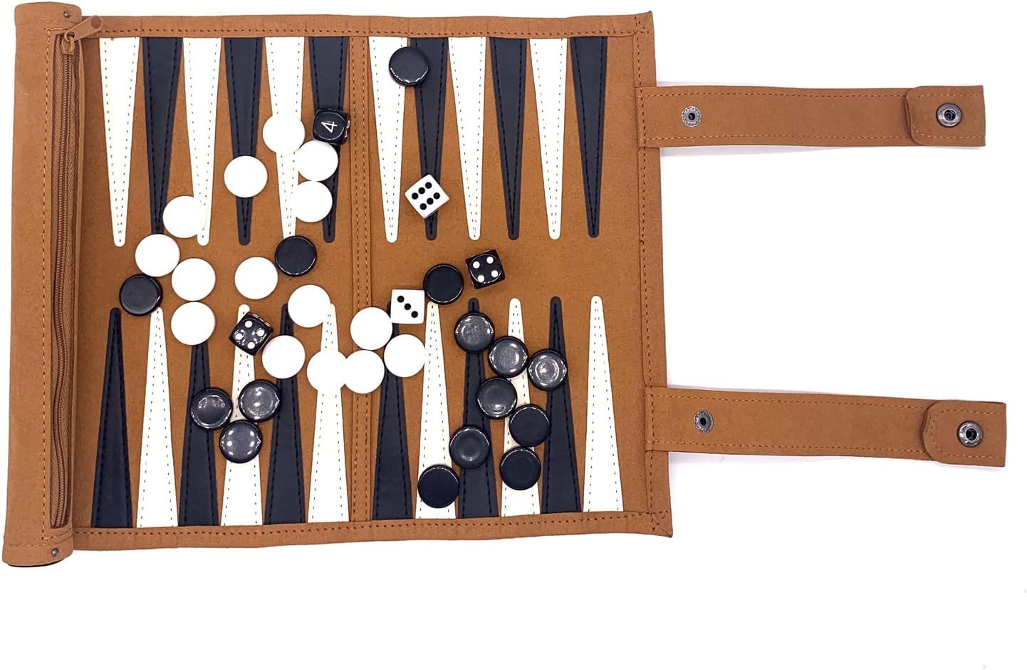 Amazon.com: Roll-up Portable Suede Backgammon Game Set, Foldable Travel ...