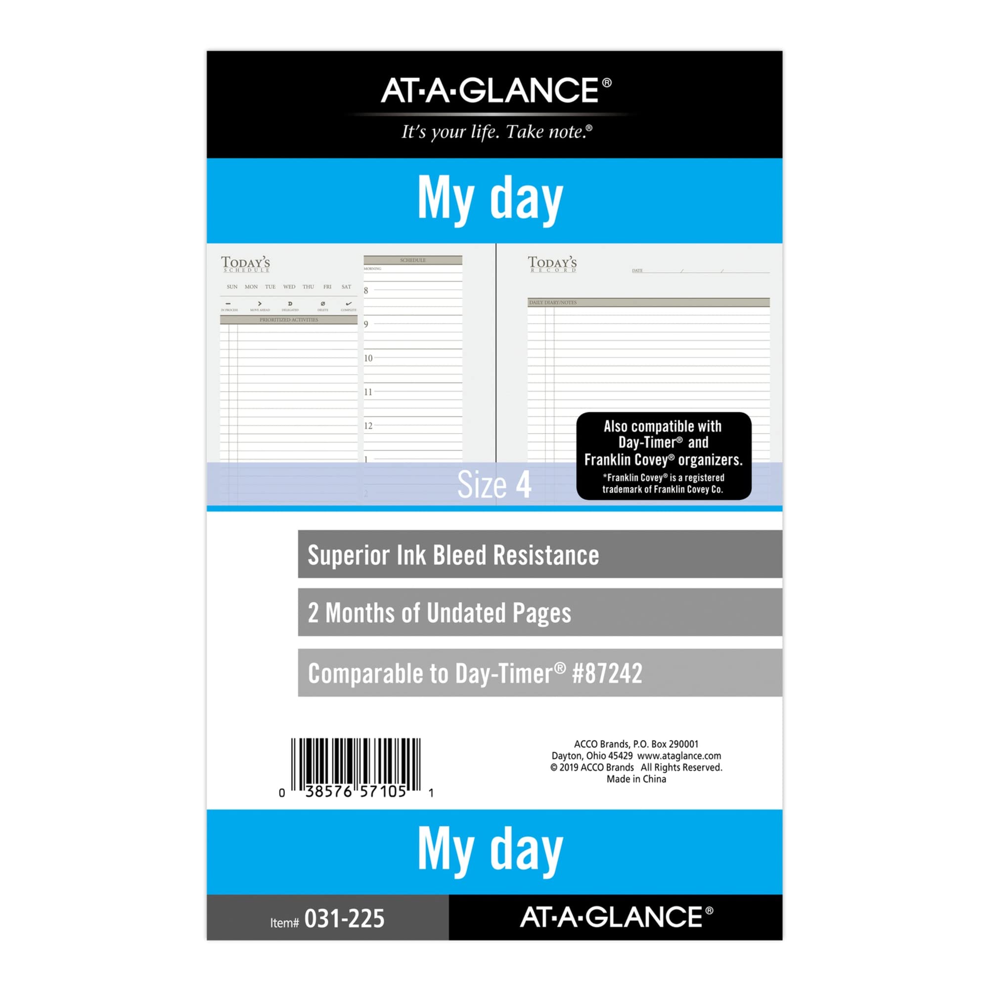 Snapklik.com : at-A-Glance Daily Planner Refill, 87242 Day-Timer, 2 ...