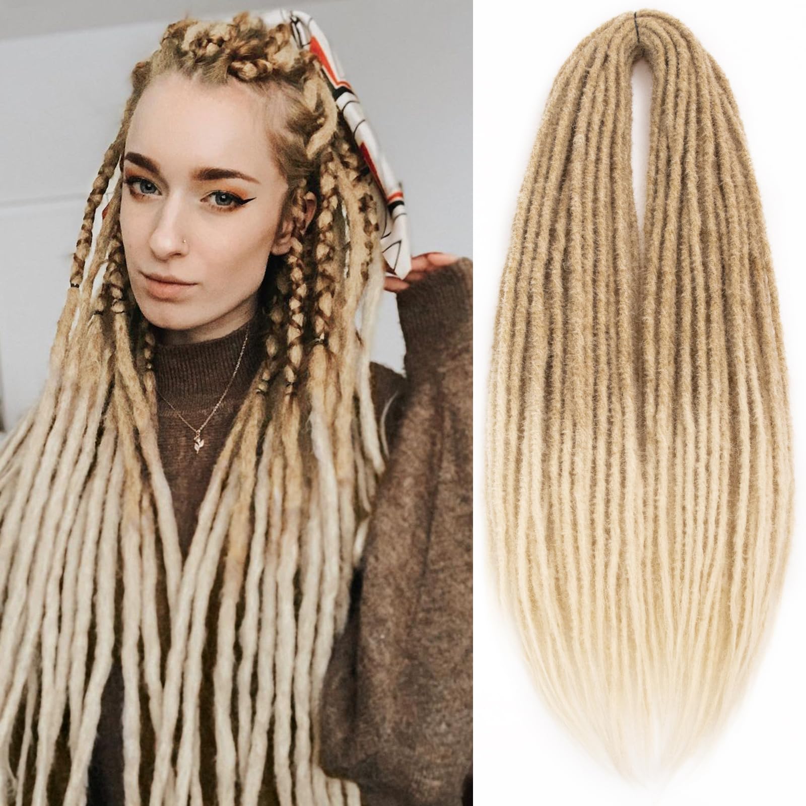 Amazon.com : Dreadlock Extensions Synthetic Dreads 24inches 15 Strands ...