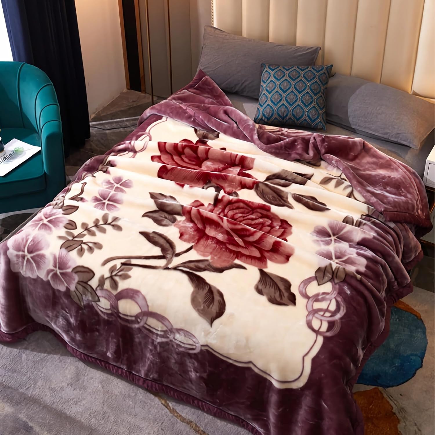 Amazon.com: MODUSKYE Mink Blankets, 5.5 lbs Korean Heavy Plush 59x78 in ...