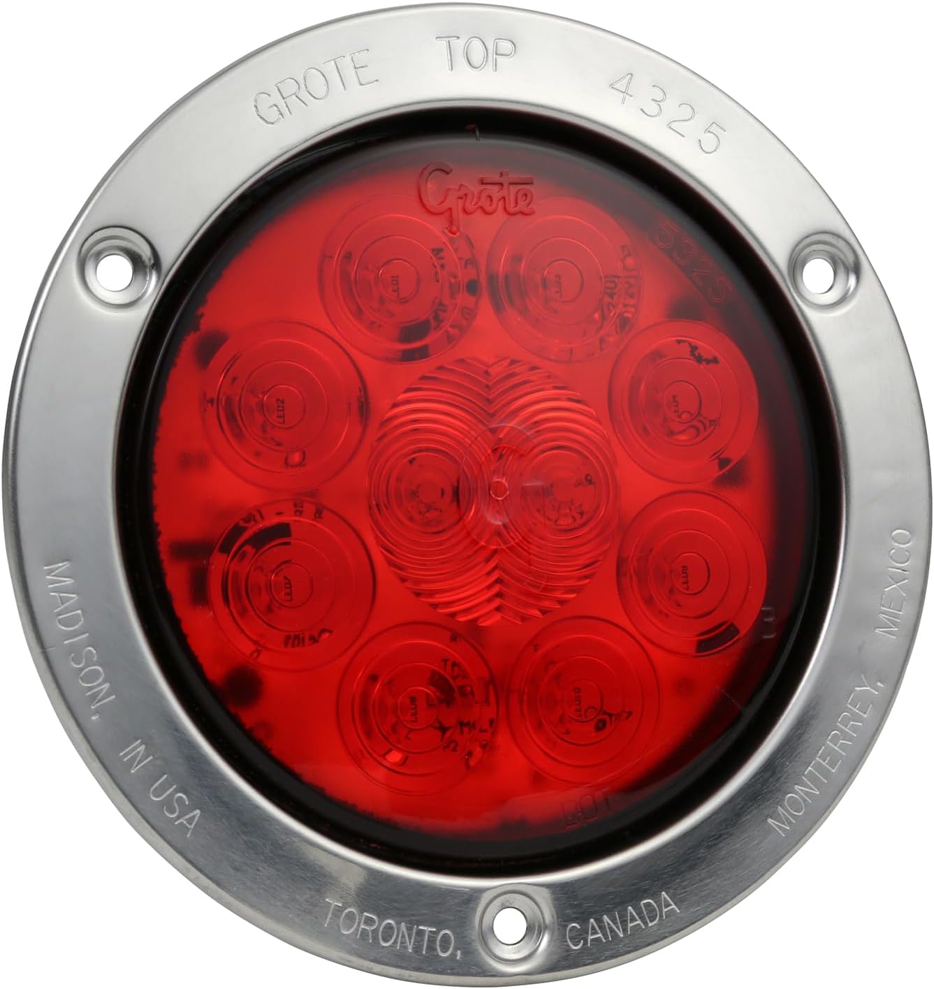 Amazon.com: Truck-Lite 44326R Super 44 LED Red Round Stop/Turn/Tail ...