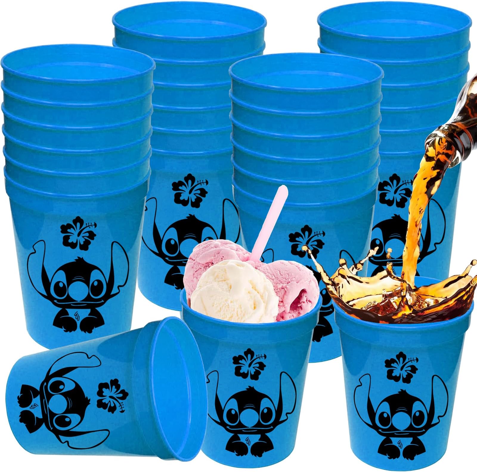 Amazon.com | Lilo and Stitch Kids 16 Oz Reusable Cups -Stitch Party ...