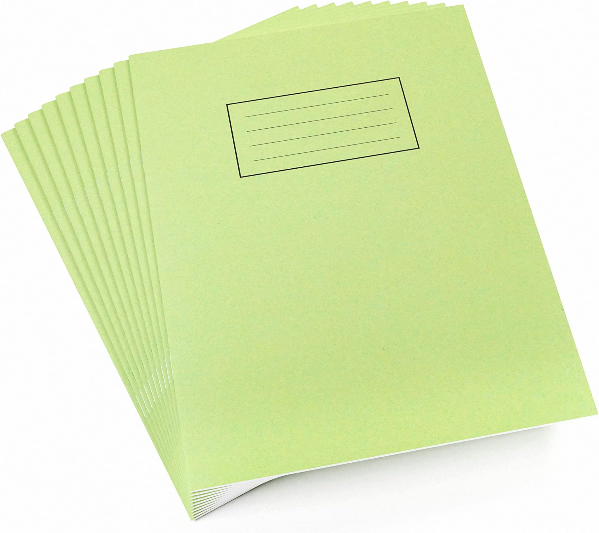 Silvine Exercise Book Ruled 229x178mm Green (Pack of 10) : Amazon.co.uk ...