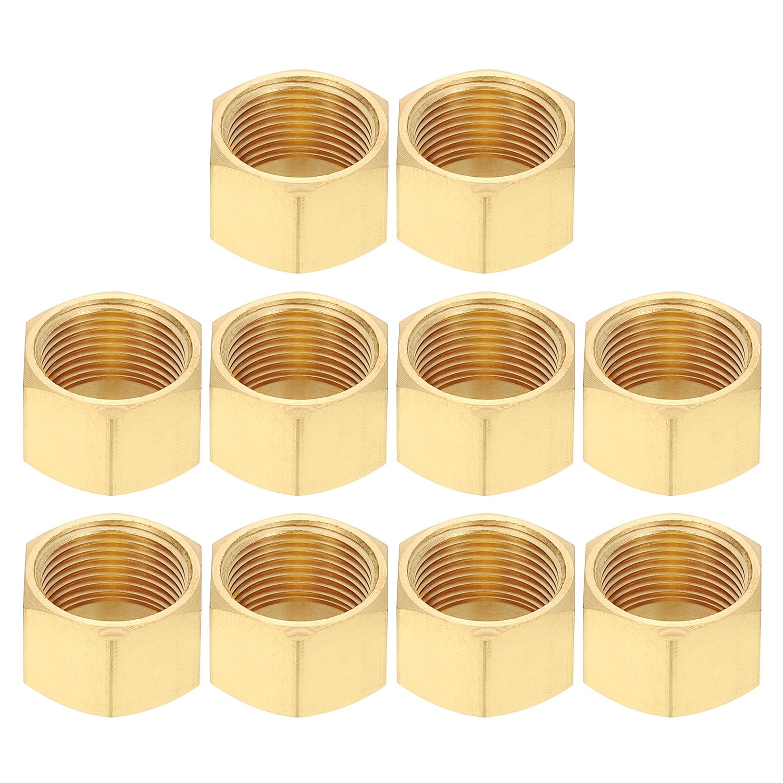 Amazon.com: PATIKIL 1/2" Brass Compression Cap Stop Valve Cap, 10Pcs ...