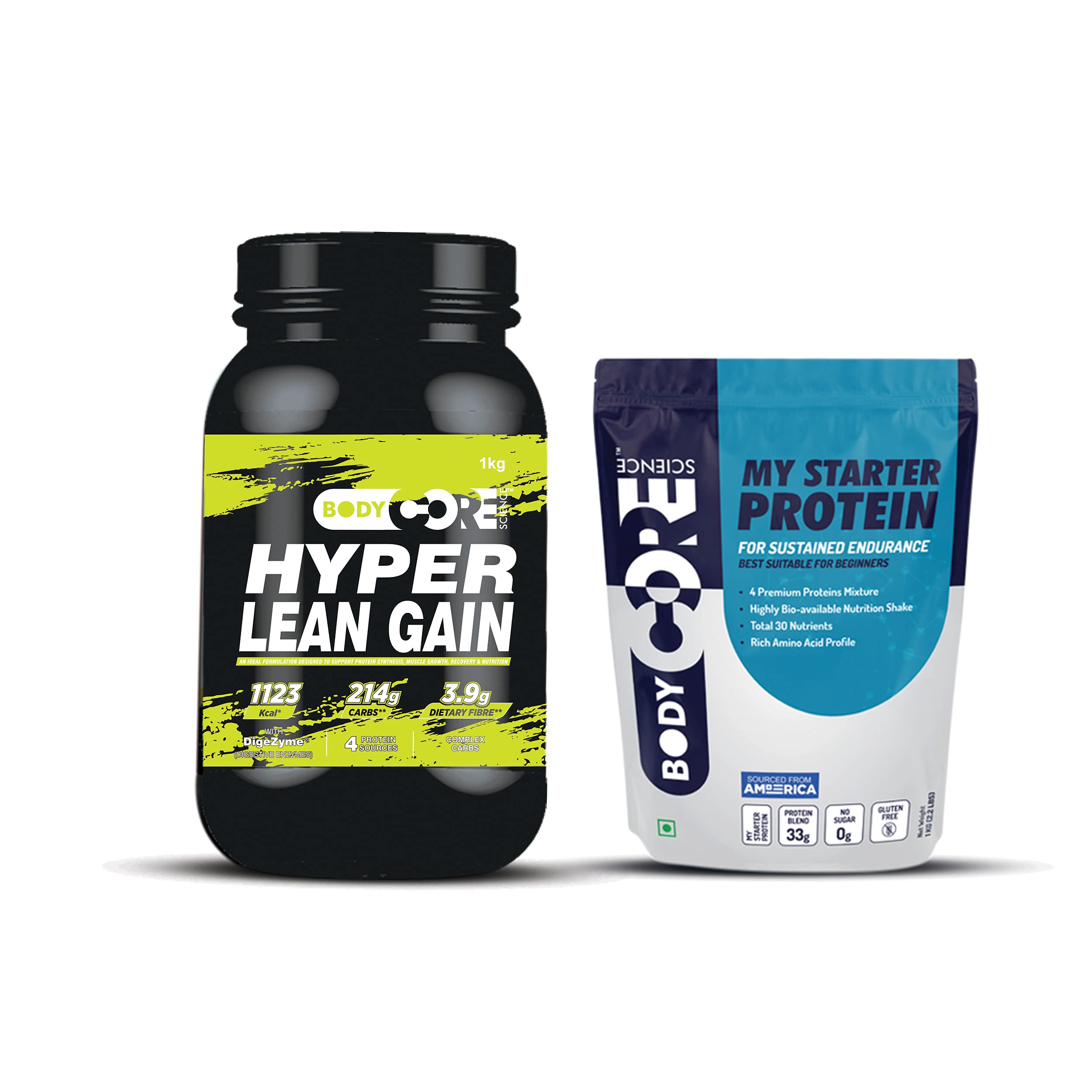 Buy Body Core Science Hyper Lean Gainer-1Kg(Strawberry) With My Starter ...