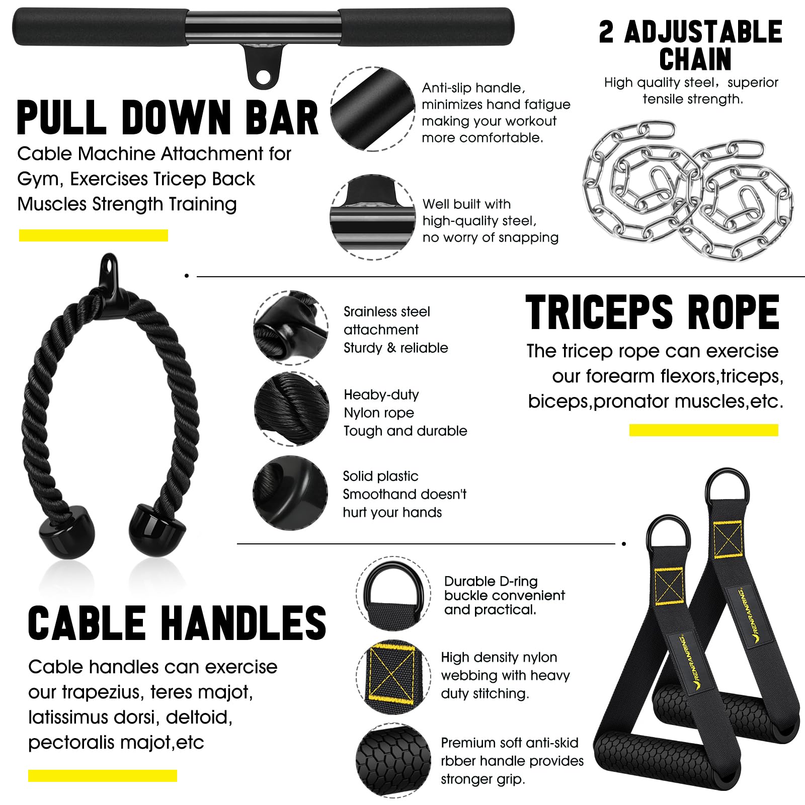 Snapklik.com : RENRANRING Fitness LAT And Lift Pulley System Gym ...