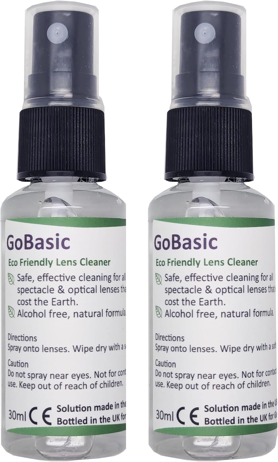 GoBasic Eco Friendly Alcohol & VOC Free Pump Action Lens Cleaning Spray for Spectacles & Glasses ...