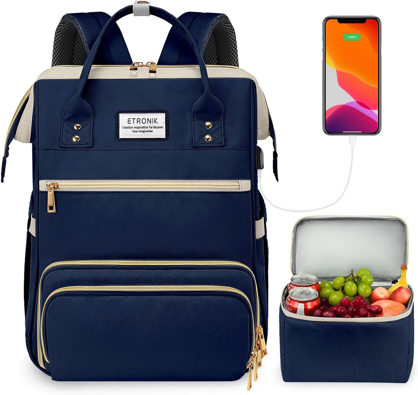 Amazon.com: MATEIN Lunch Backpack, Insulated Cooler Backpack Lunch Box ...