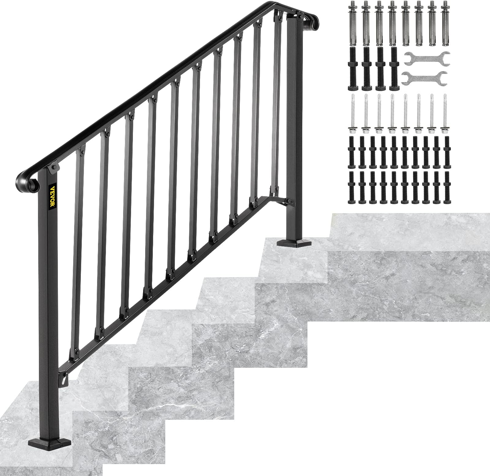 Iron X Handrail Picket #3 (Concrete Steps) - Amazon.com
