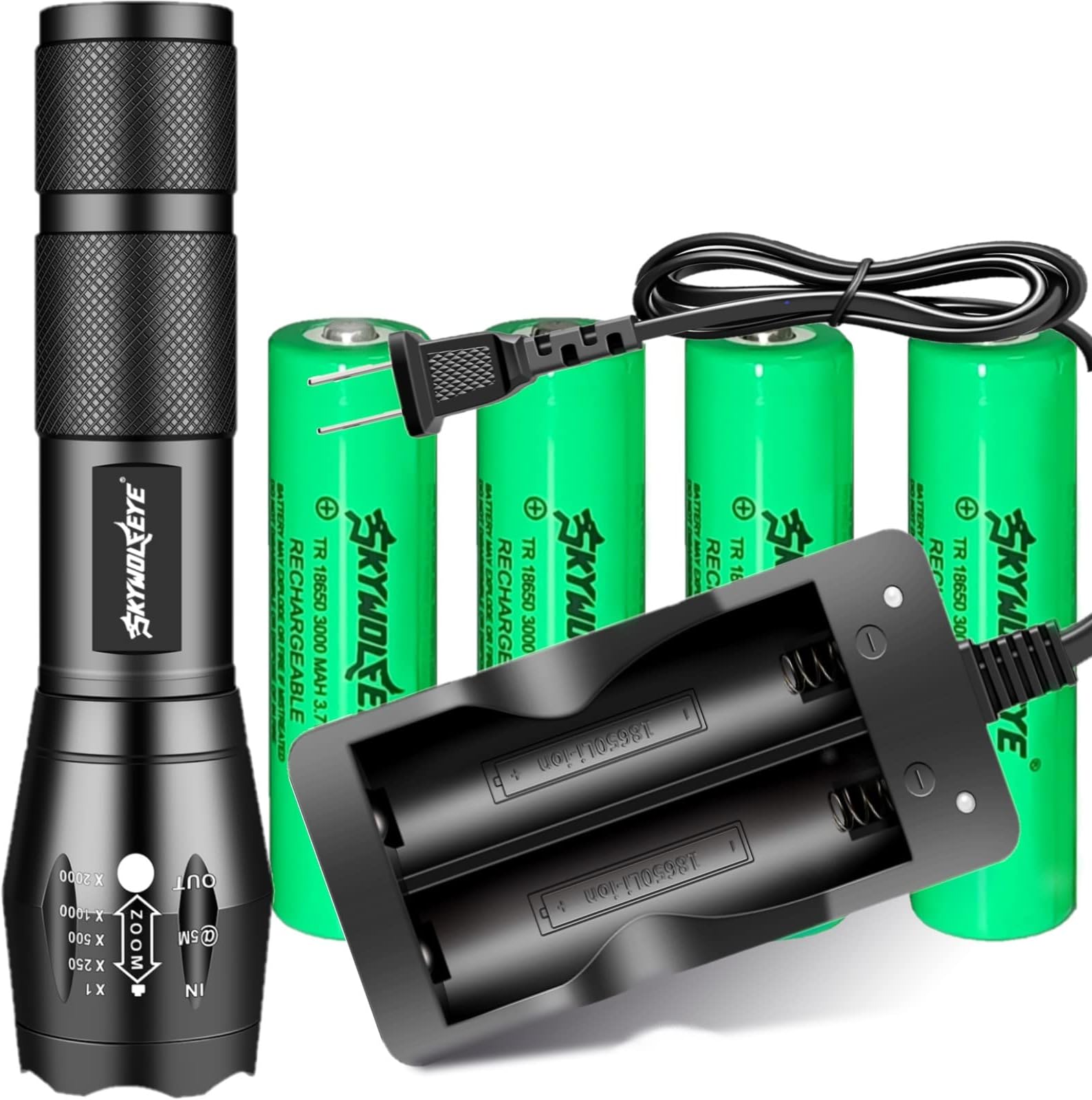 Amazon.com: Alpha LED Flash light and phone Charger Rechargeable ...