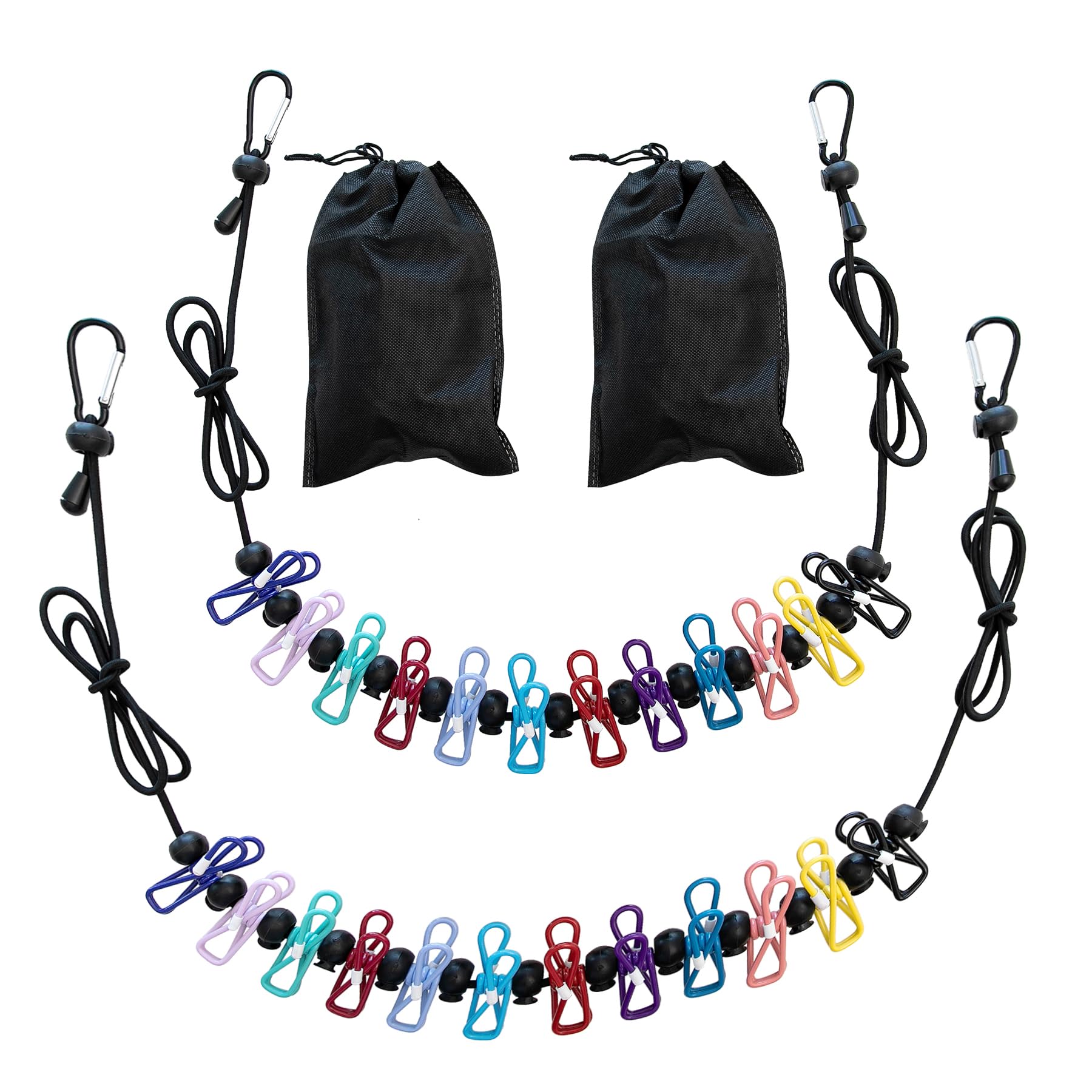Amazon.com: 2 Pack Upgraded Retractable Travel Clotheslines with 12 ...