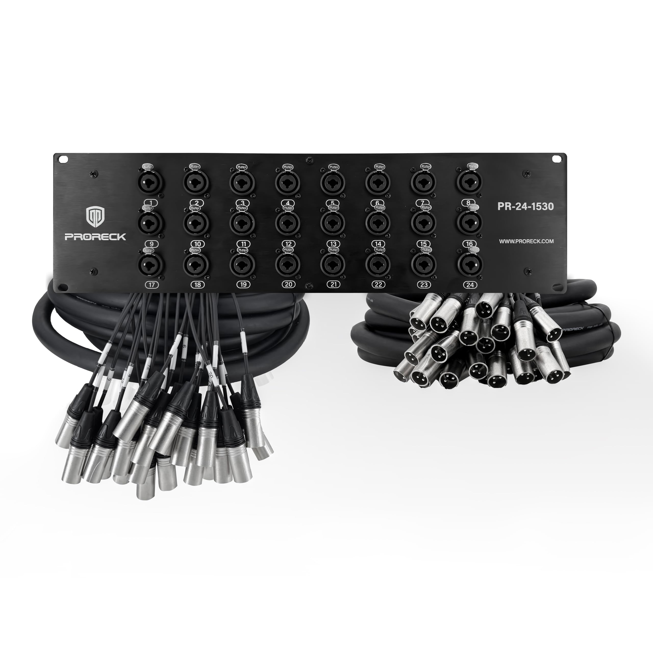 Snapklik.com : PRORECK Rack Mount TRS XLR Combo Splitter Snake Cable ...