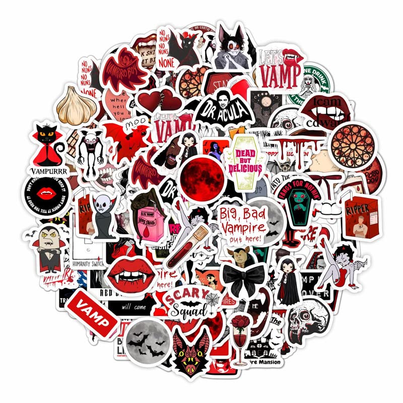 Amazon.com: BulbaCraft 100 Pcs Vampire Stickers - Vampire Gifts ...