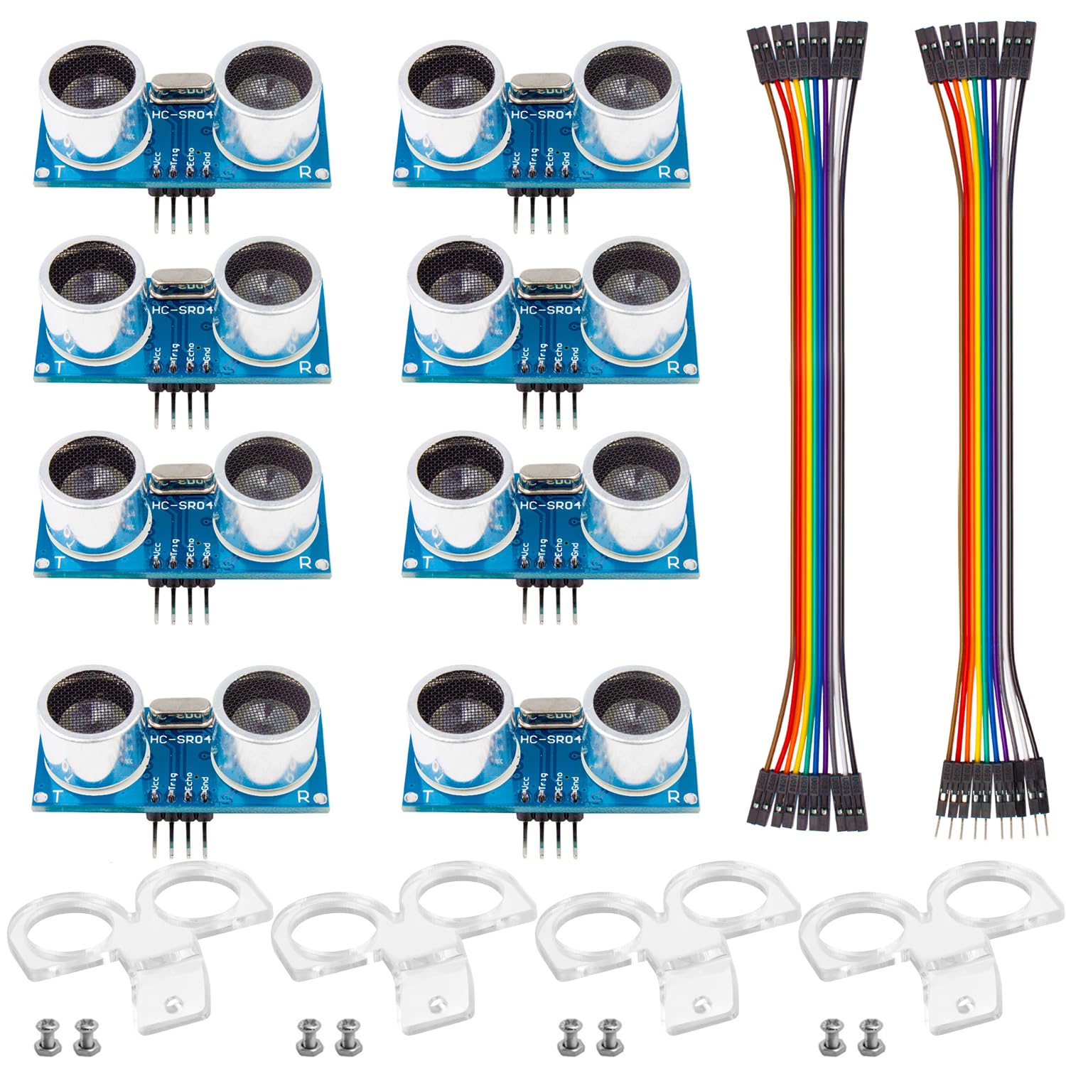Snapklik.com : 8pcs Ultrasonic Sensor Module HC-SR04