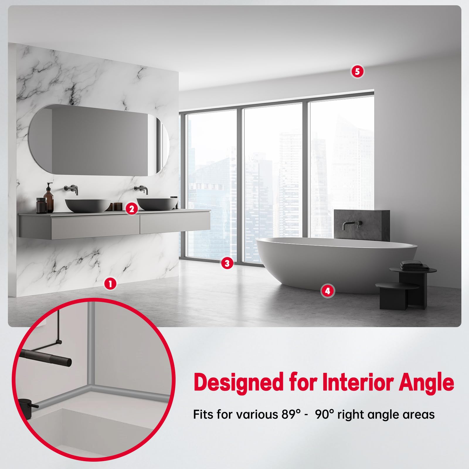 Snapklik.com : Flexible Quarter Round Molding Peel And Stick Rubber ...