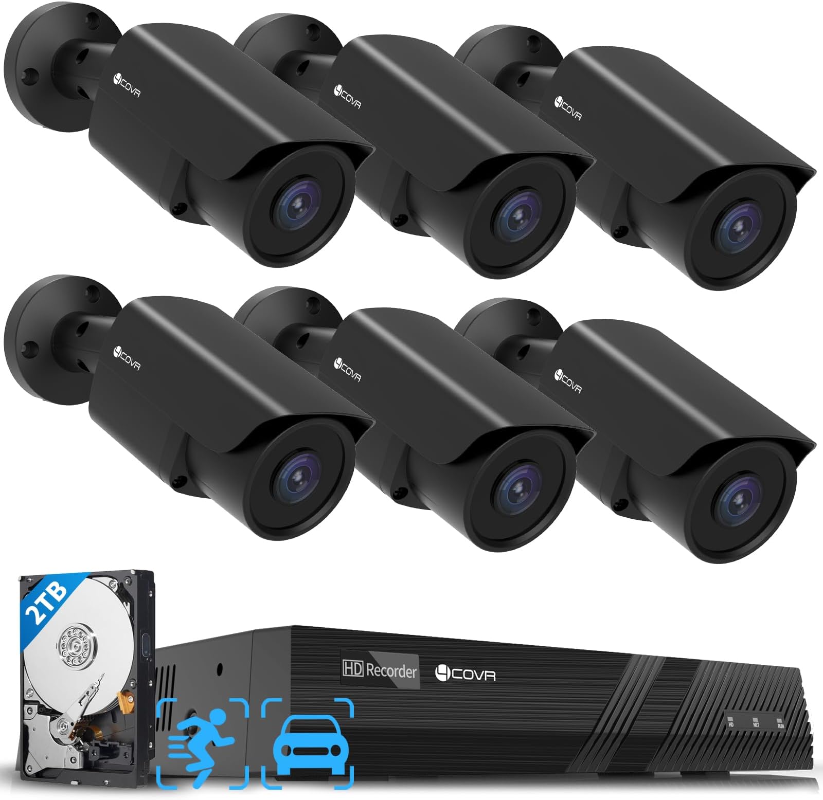 Amazon.com : WESECUU 8CH 4MP Security Camera System,4Pcs Home Security ...