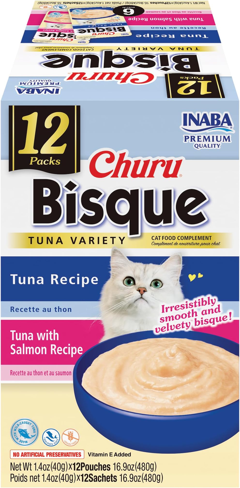Amazon.com : INABA Churu Bisque for Cats, Creamy Lickable Purée Side ...