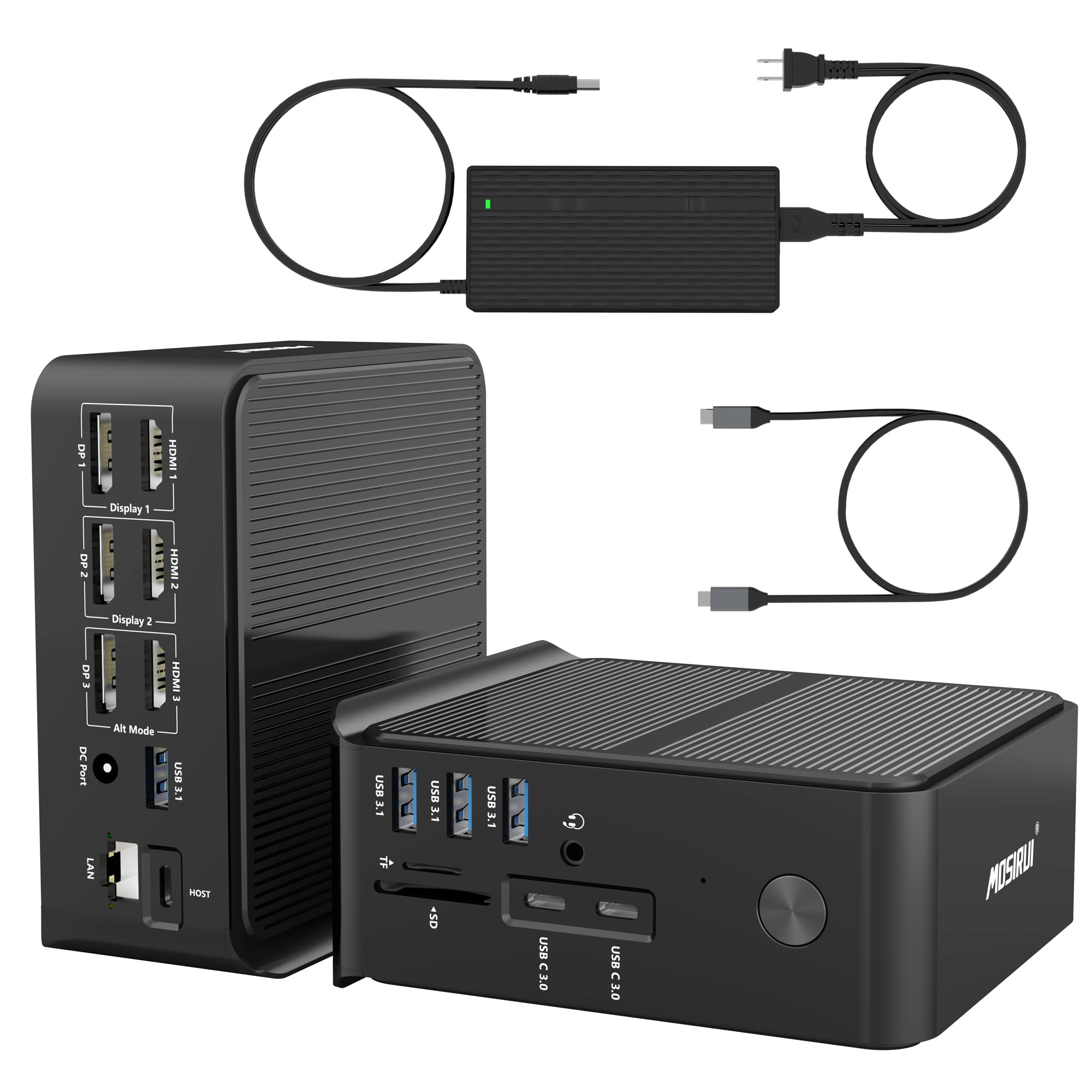 Buy DisplayLink Docking StationTriple Monitor,Mosirui 18 in 1USB C ...