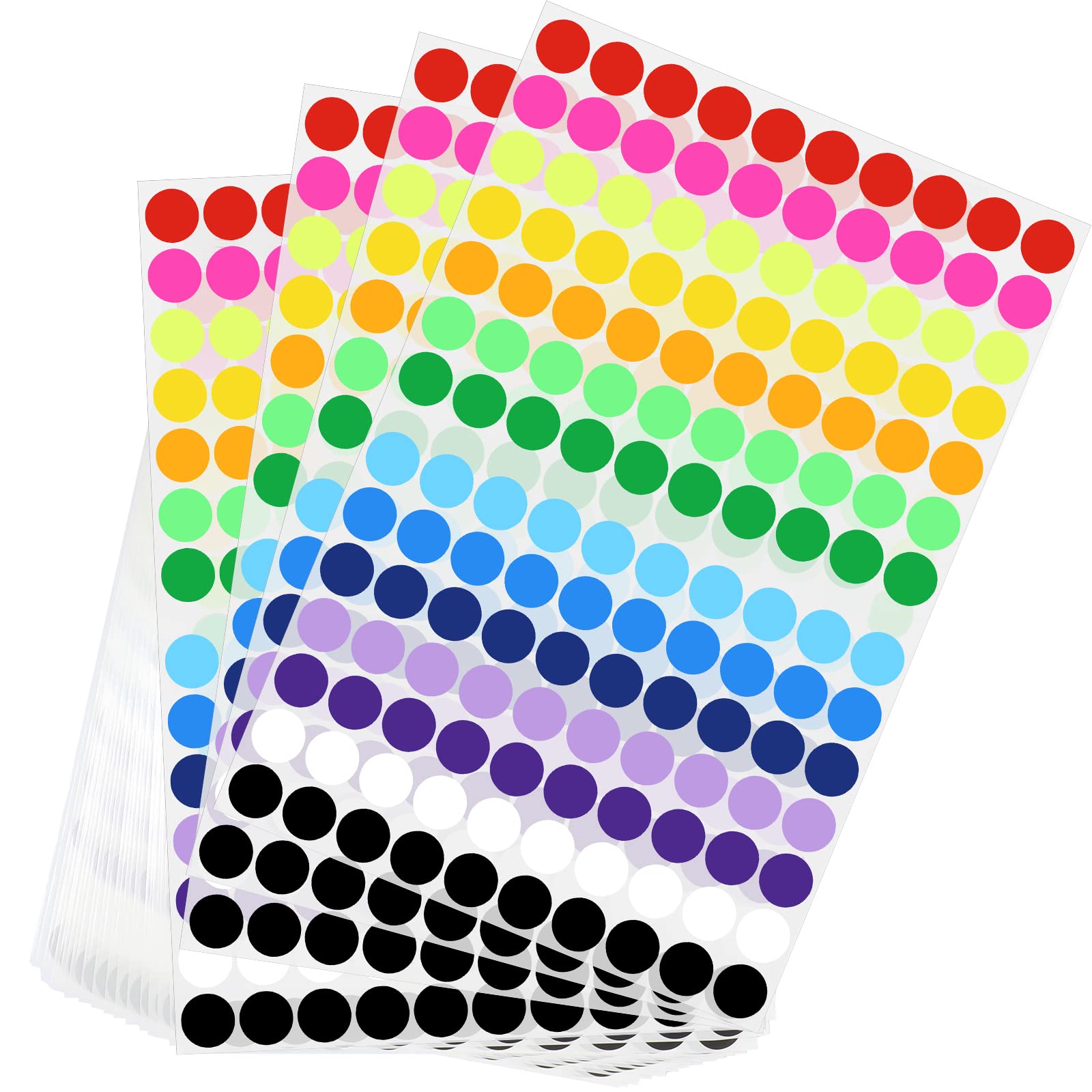 Snapklik.com : Nezyo 2800 Pcs Color Circle Dot Stickers 14 Color Round ...