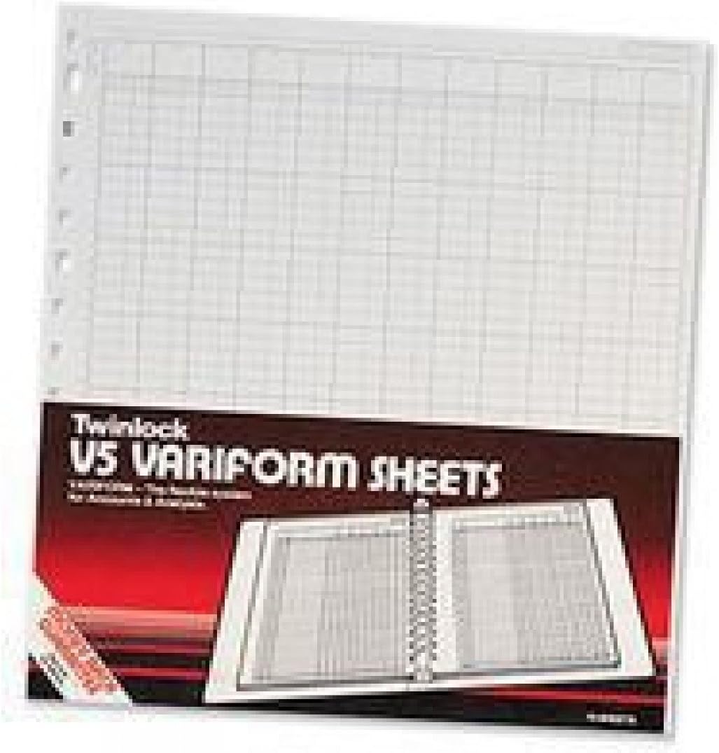 Rexel Twinlock Variform Multi-Ring Binder V5 Cash Refill Sheets 20 ...