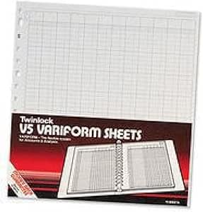 Rexel Twinlock Variform Multi-Ring Binder V5 Cash Refill Sheets 20 ...