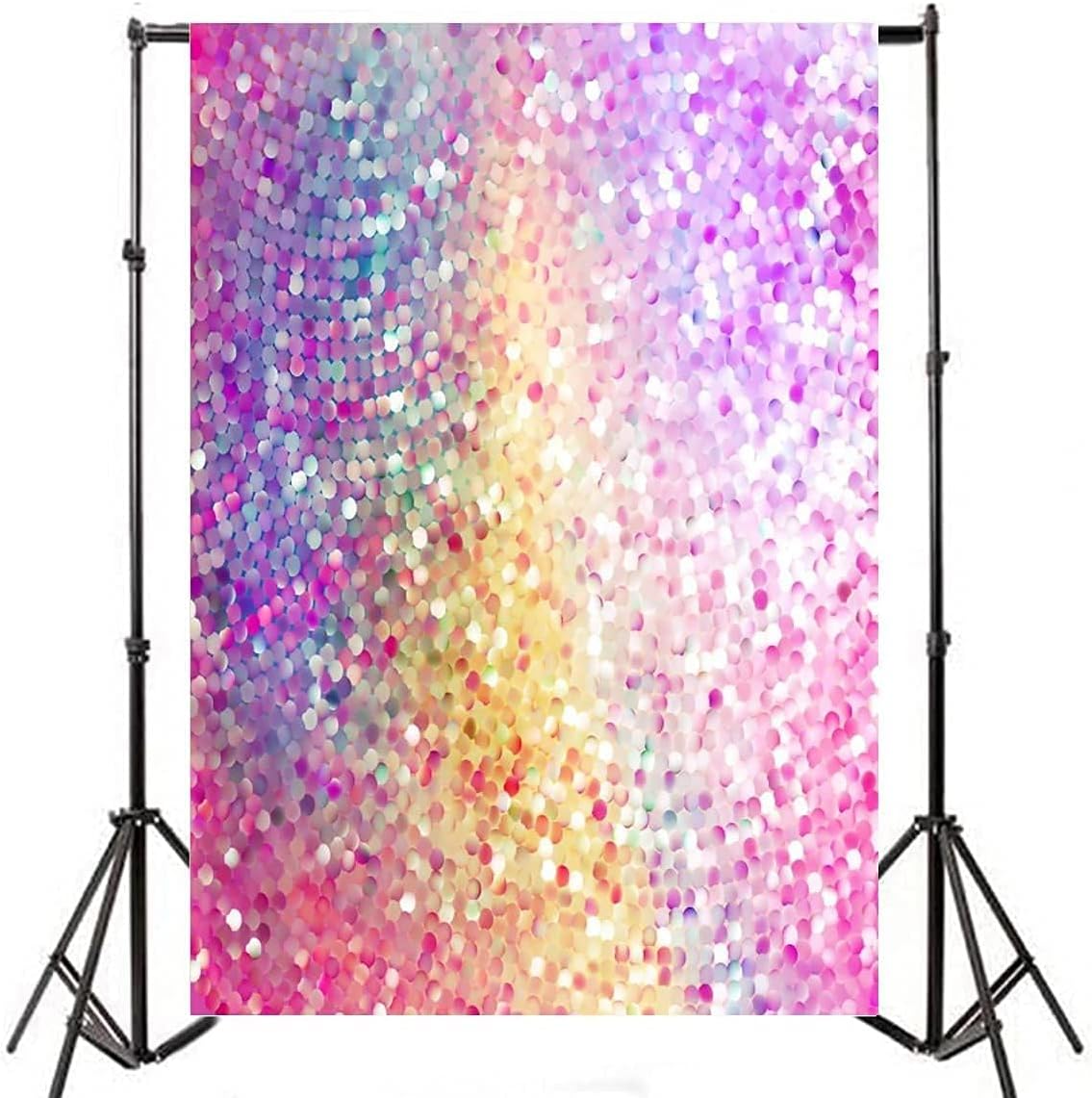 Amazon.com : AOFOTO 4x5ft Party Sequins Backdrop Colored Glitter ...
