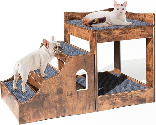 Amazon.com : Pet Window Perch with Stairs, Super Large Pet Bunk Bed for ...