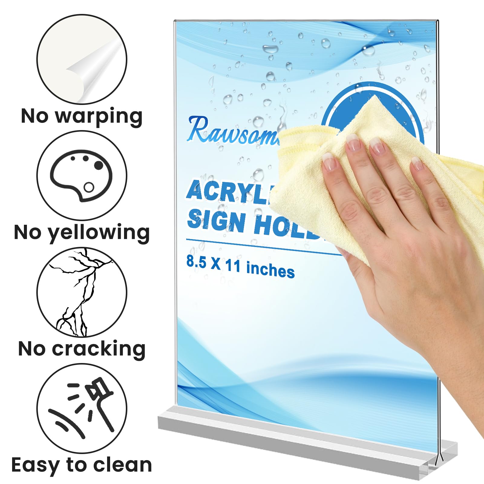 Snapklik.com : Acrylic Sign Holder 8.5 X 11 Inch, Vertical T Shape ...