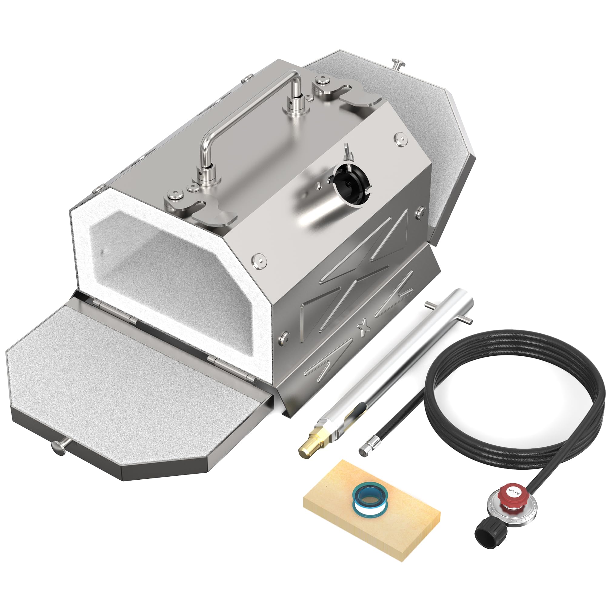 ATkrou Gas Propane Forge 2600°F,Double Door,Large Capacity,Portable ...