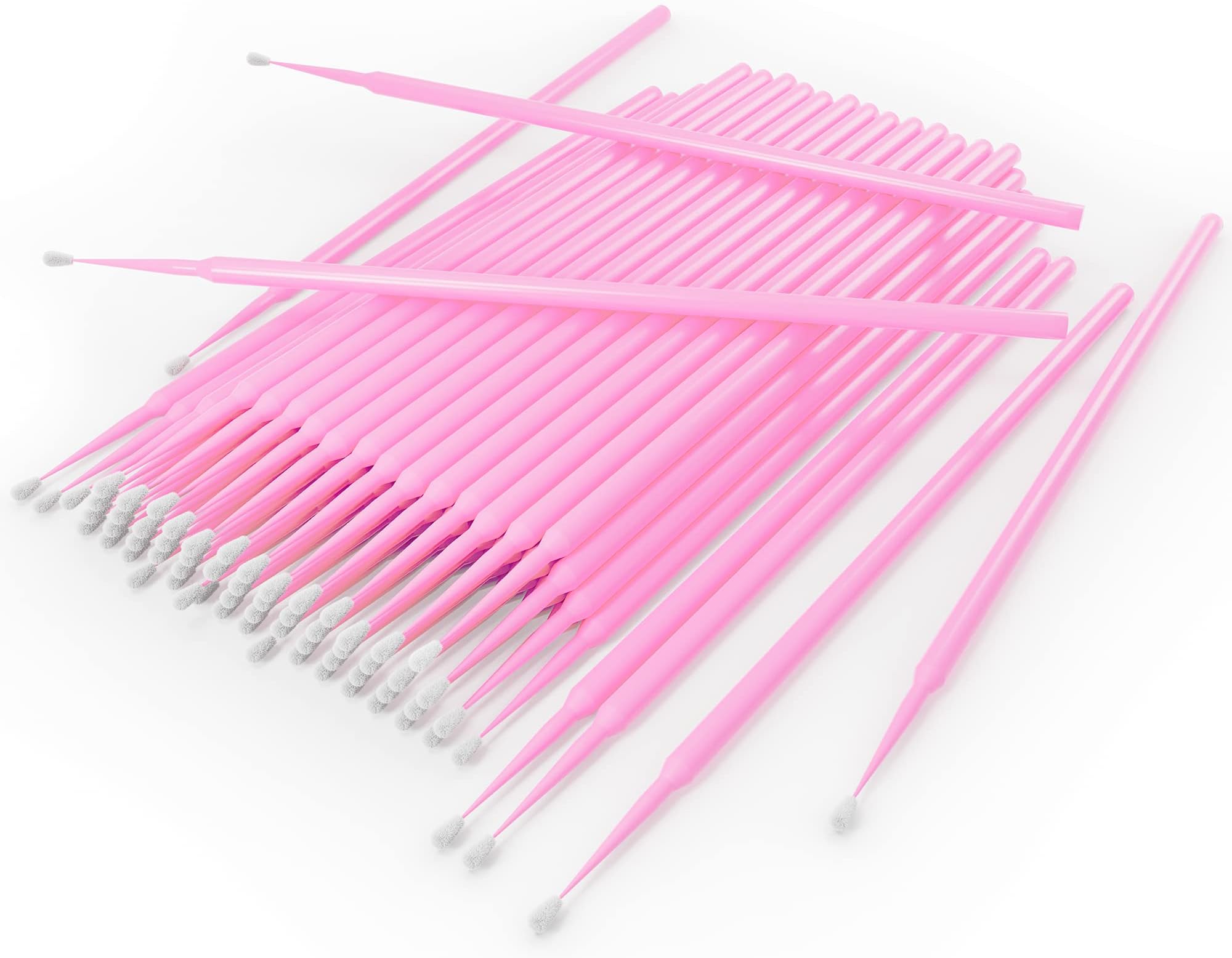 Amazon.com: HGLOZ Microswabs for Eyelash Extensions Pack of 500 in Pink ...