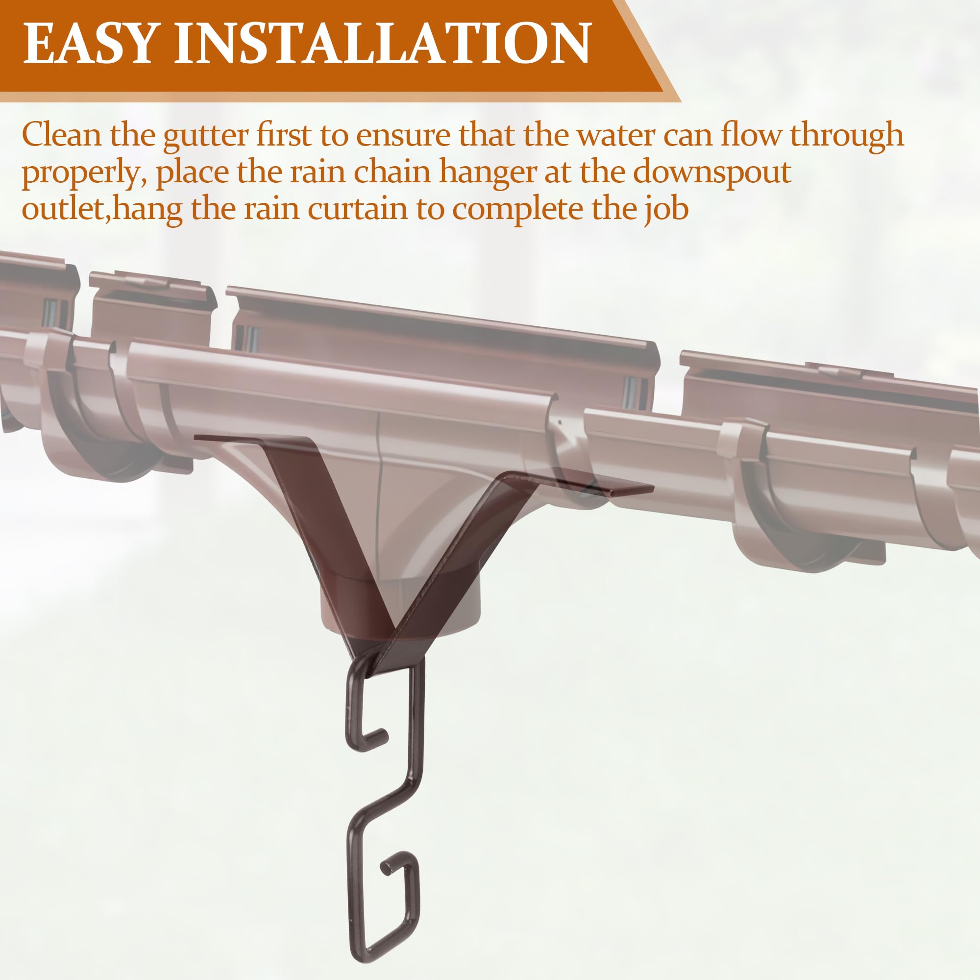 Snapklik.com : Rain Chain Clip For Gutter Adapter, Outside Hardware ...