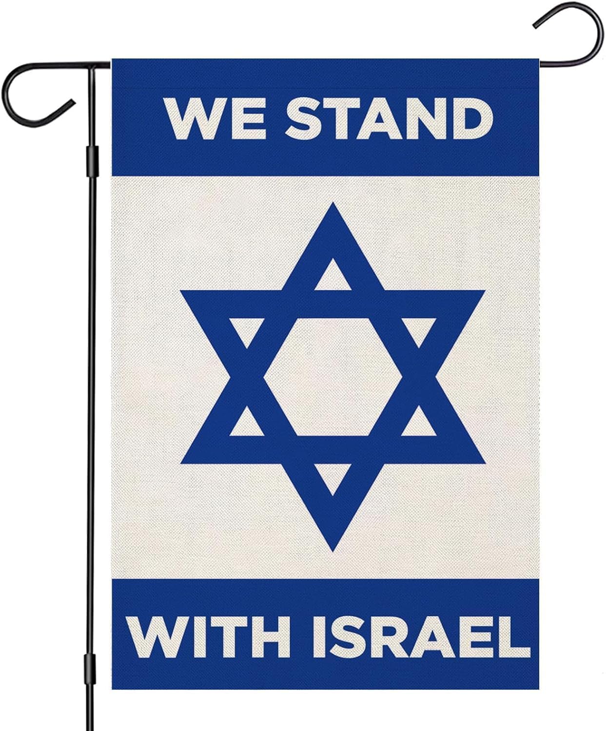 Amazon.com: We Stand with Israel Garden Flag,Bandera de Israeli Small ...