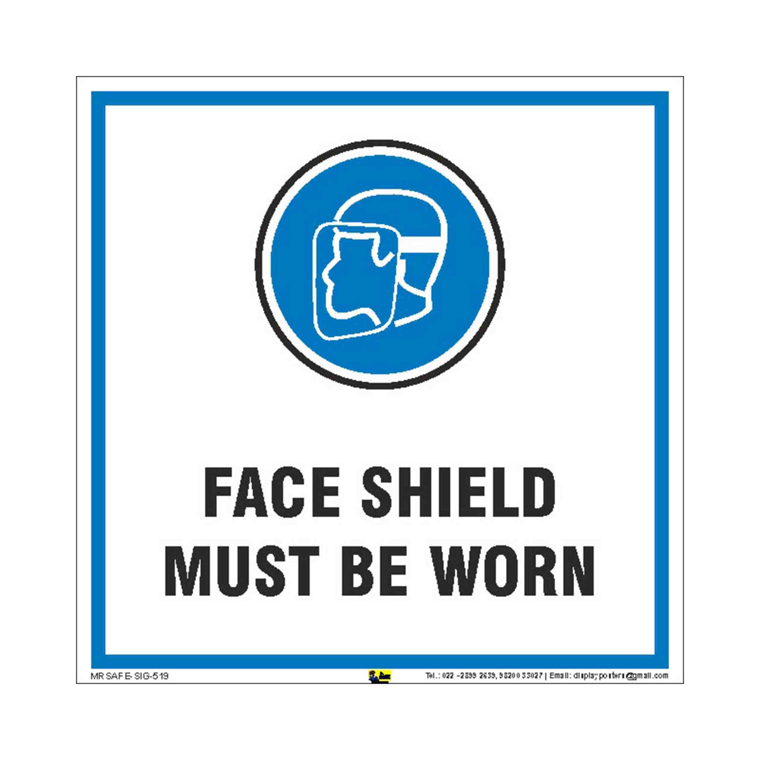 Mr Safe Face Shield Must Be Worn Sign Hard Plastic | Desertcart Sri Lanka
