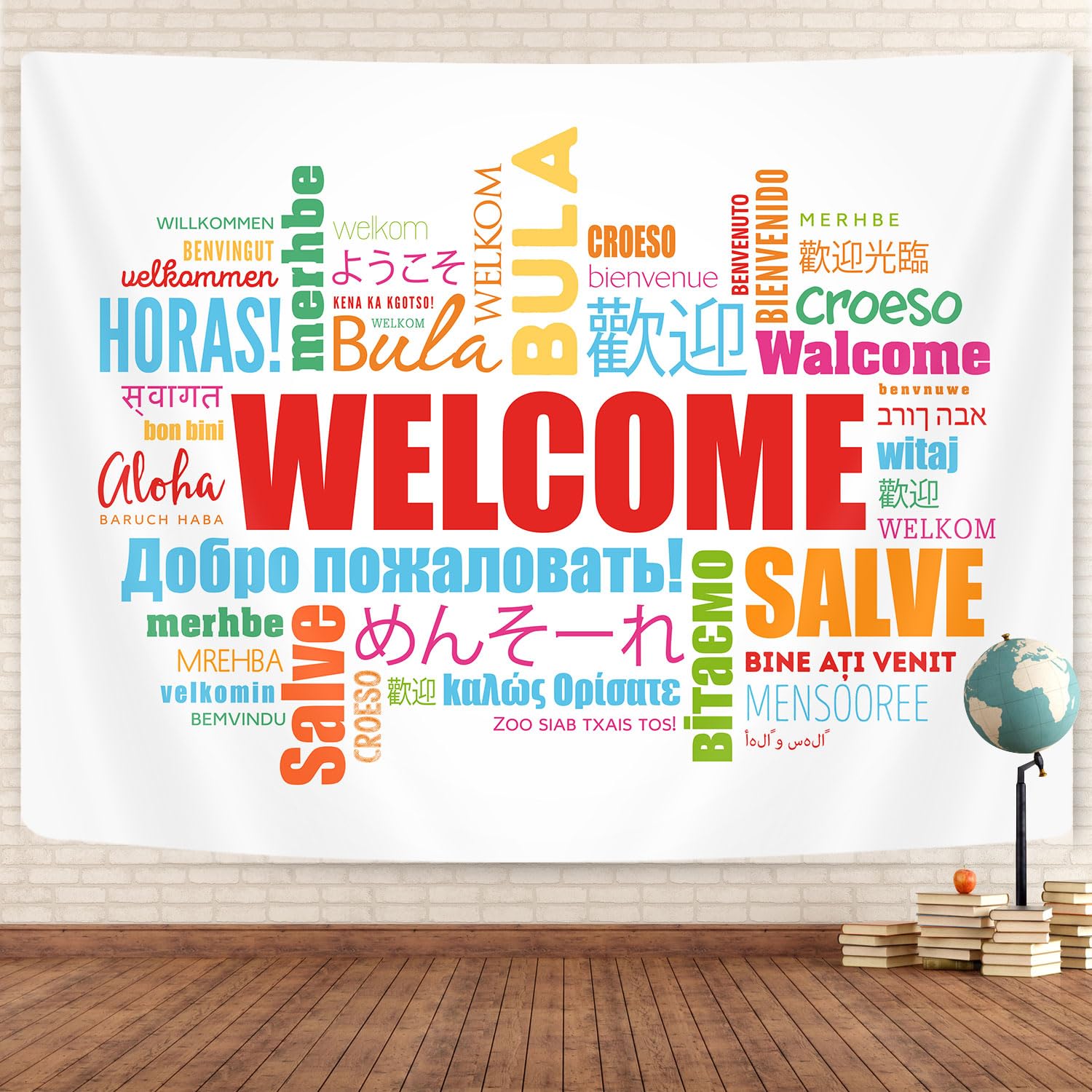 Amazon.com: GOAOK Welcome Word in Different Languages Tapestry ...