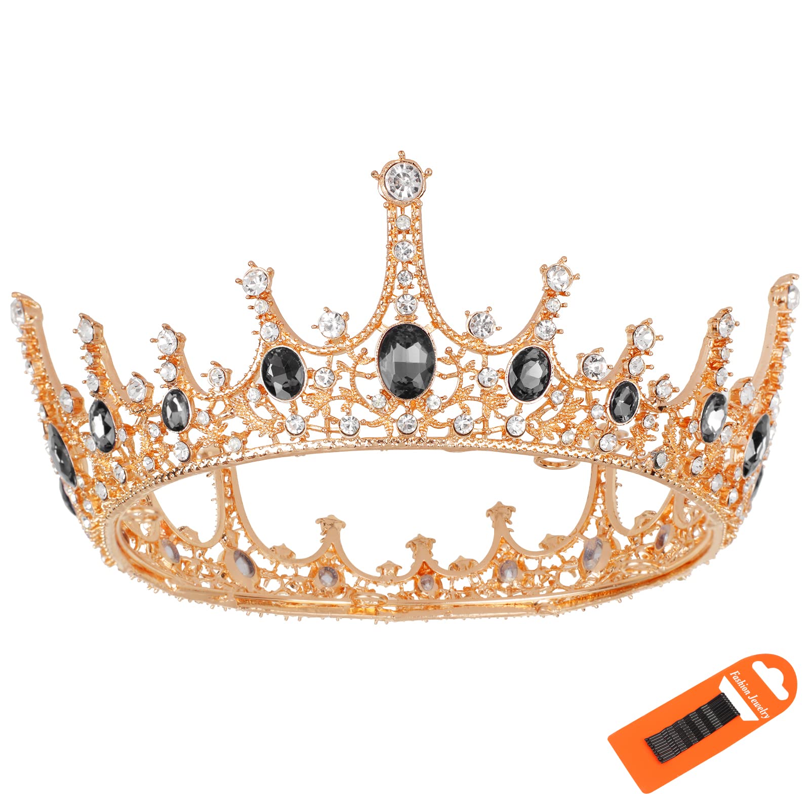 Makone Baroque Queen Crown for Women Vintage Tiaras with Gemstones for ...