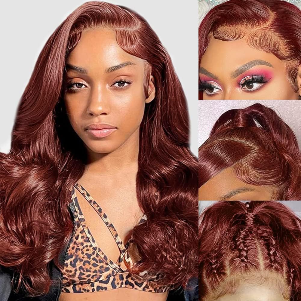 Amazon.com : Body Wave Lace Front Wigs Human Hair Pre Plucked Bleached ...