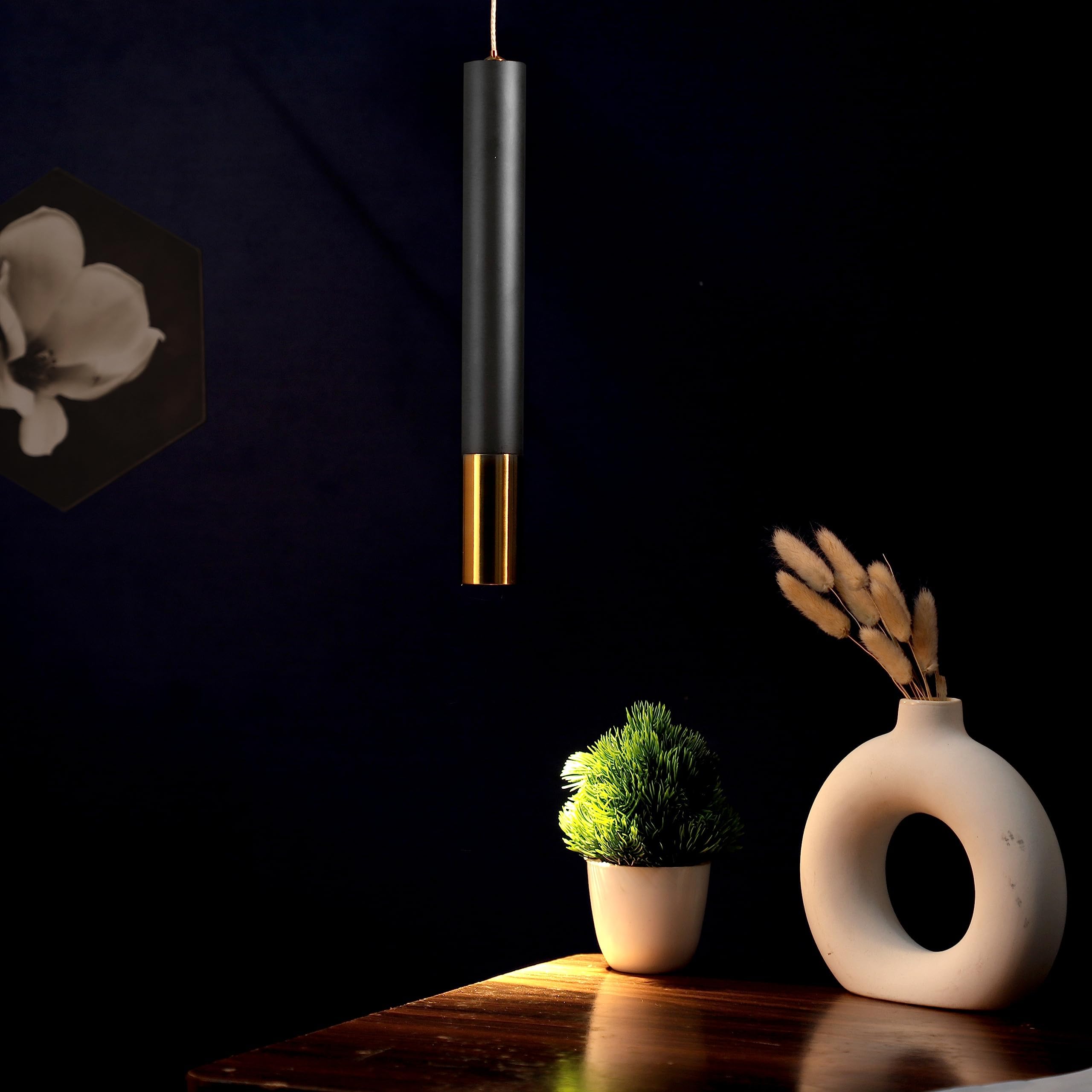 Buy FILLISKA® Luxurious Hanging/Pendant Light (6 Watt Black & Gold ...