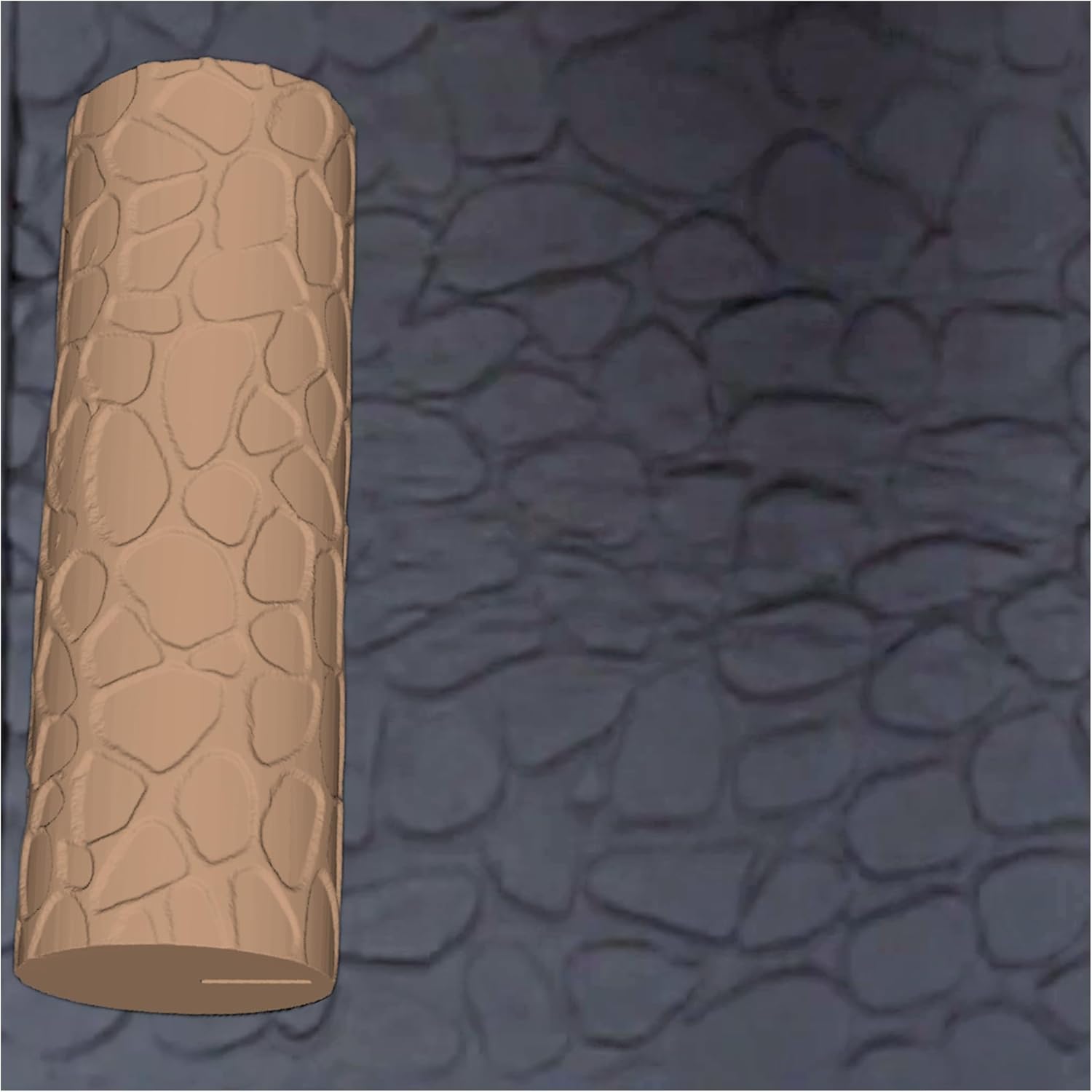 Amazon.com: Cobblestone Texture Roller, 4 Inches Tall, Clay texture ...