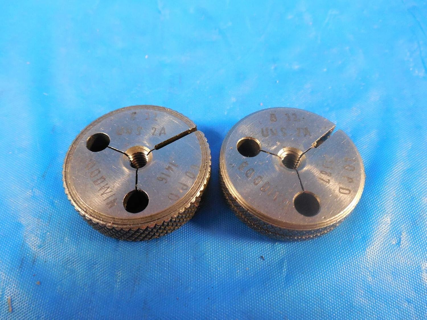 8 32 UNC 2A PREPLATE Thread Ring GAGES #8 .164 GO NO GO PD'S = .1416 ...