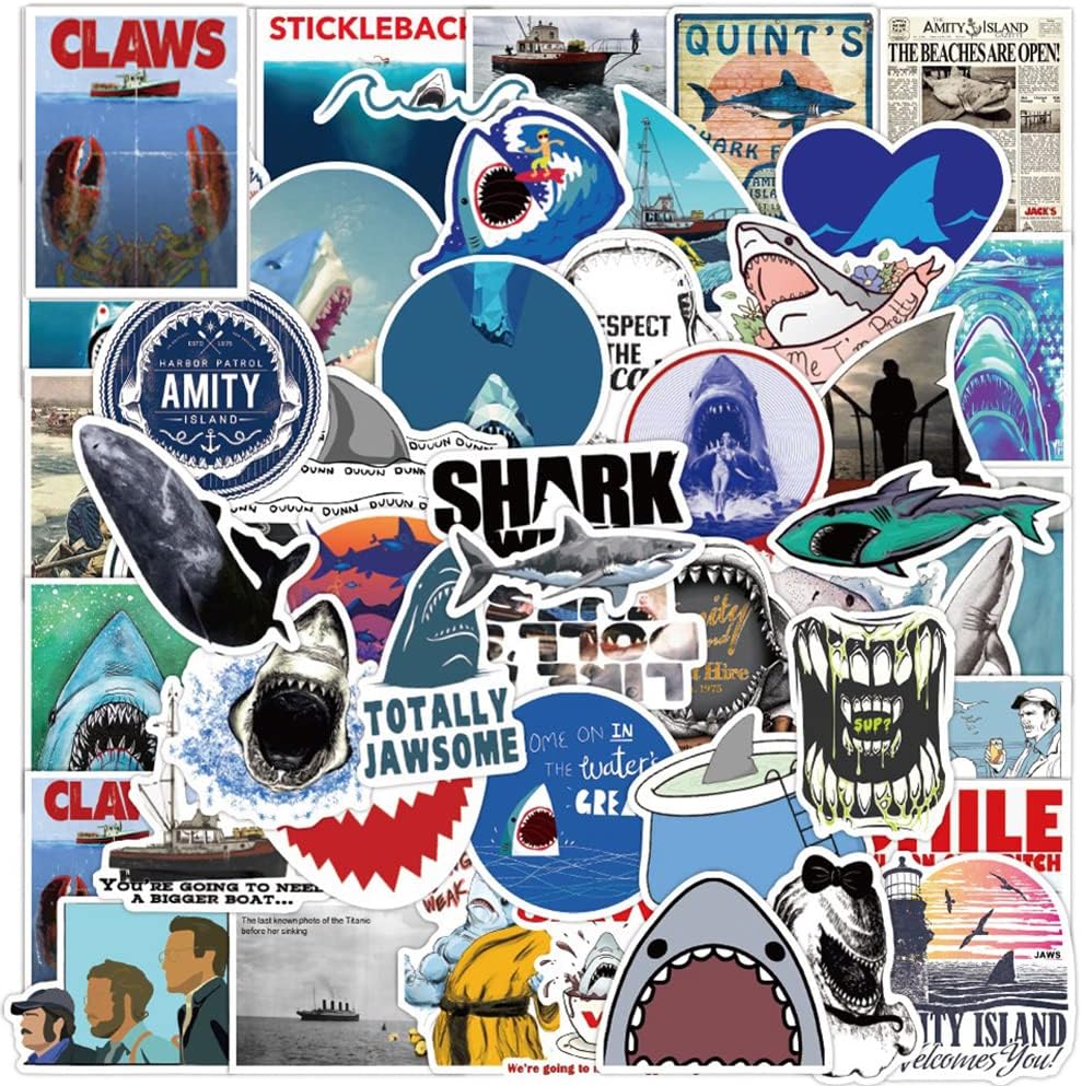 Amazon.com: No Thorns Media Stay Positive Shark Sticker Weatherproof ...