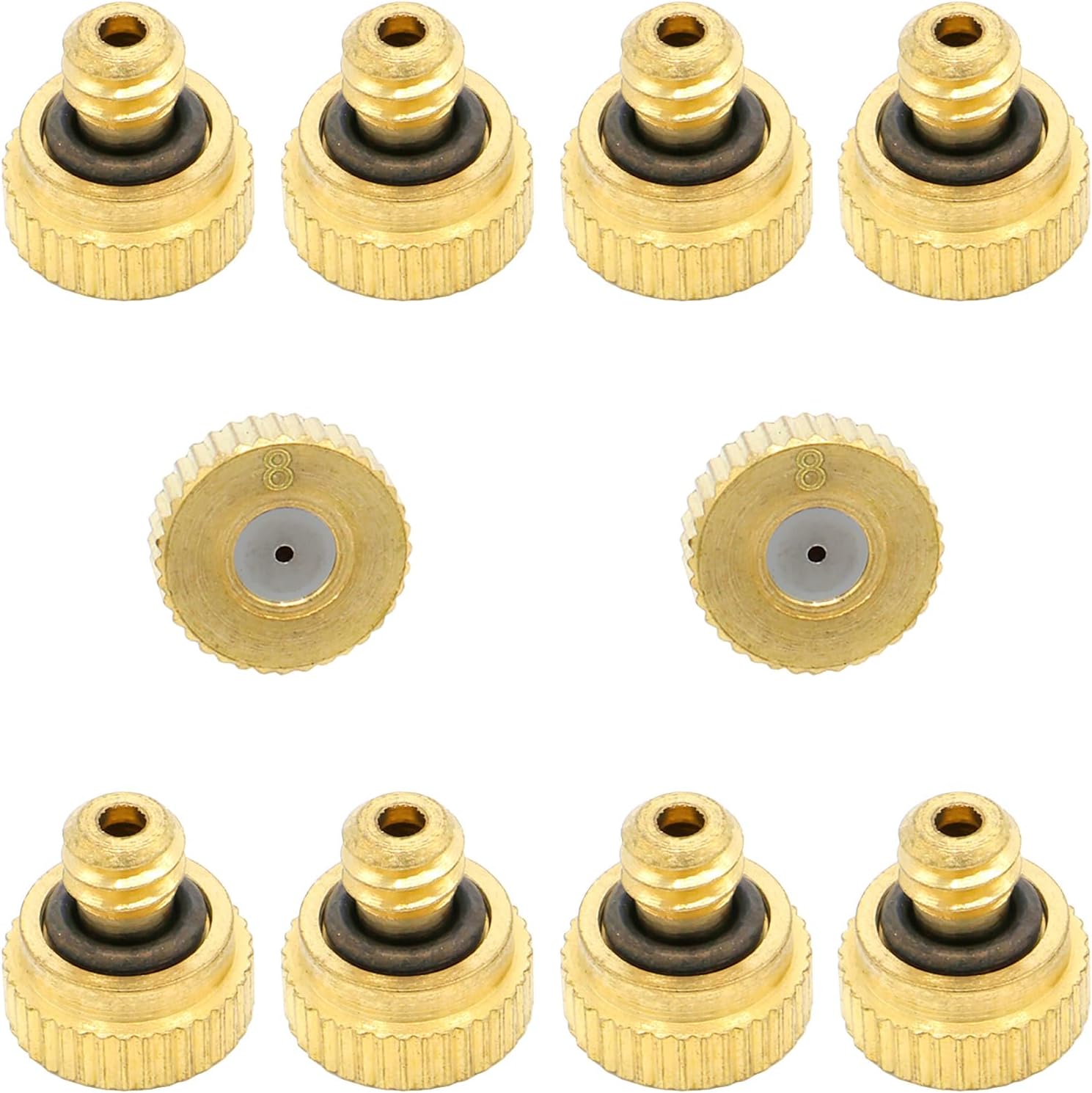 Amazon.com: 10Pcs Brass Misting Nozzle - 0.031" Orifice (0.8mm) Dia 10/ ...