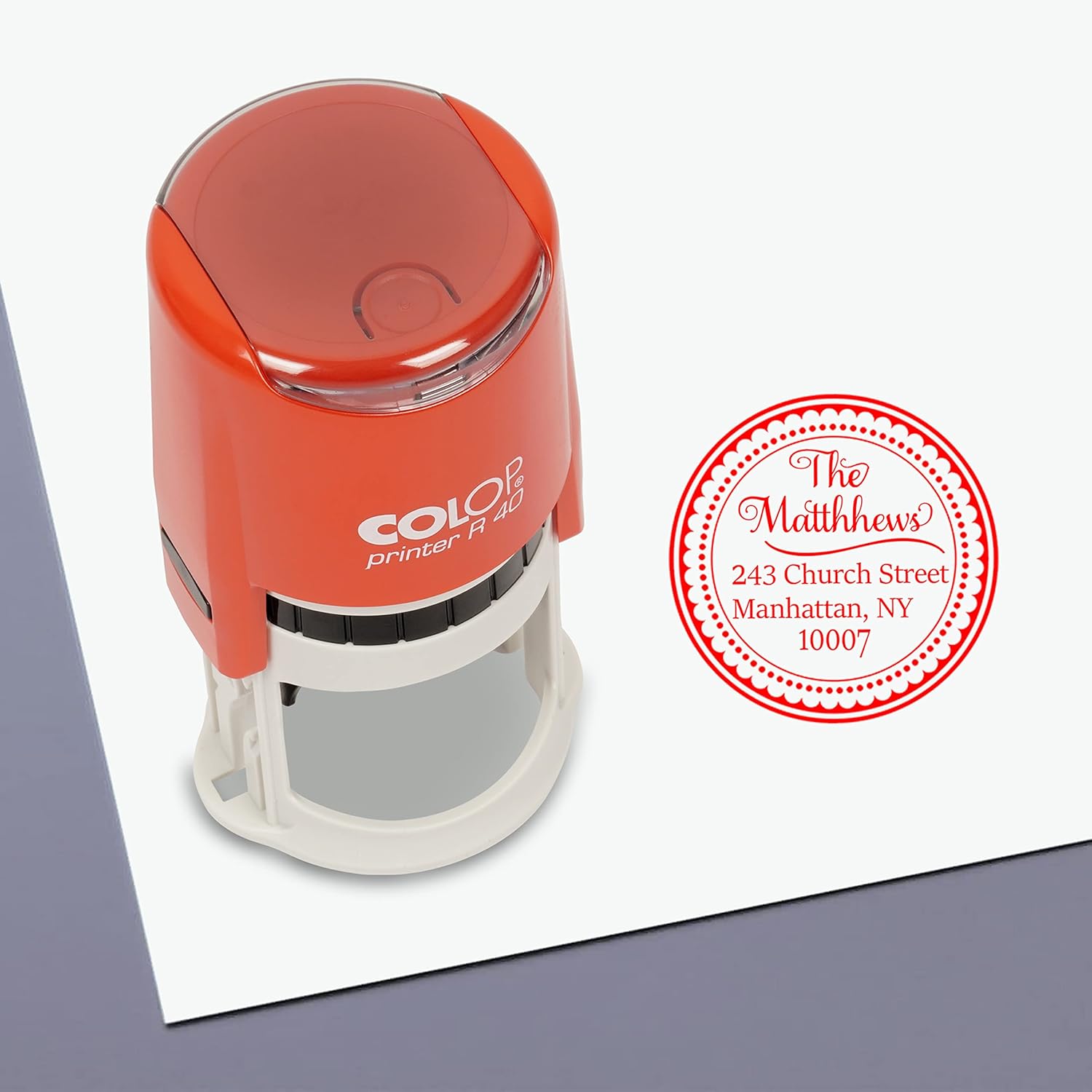 Amazon.com : Custom Round Address Stamp Address Personalized Rubber ...