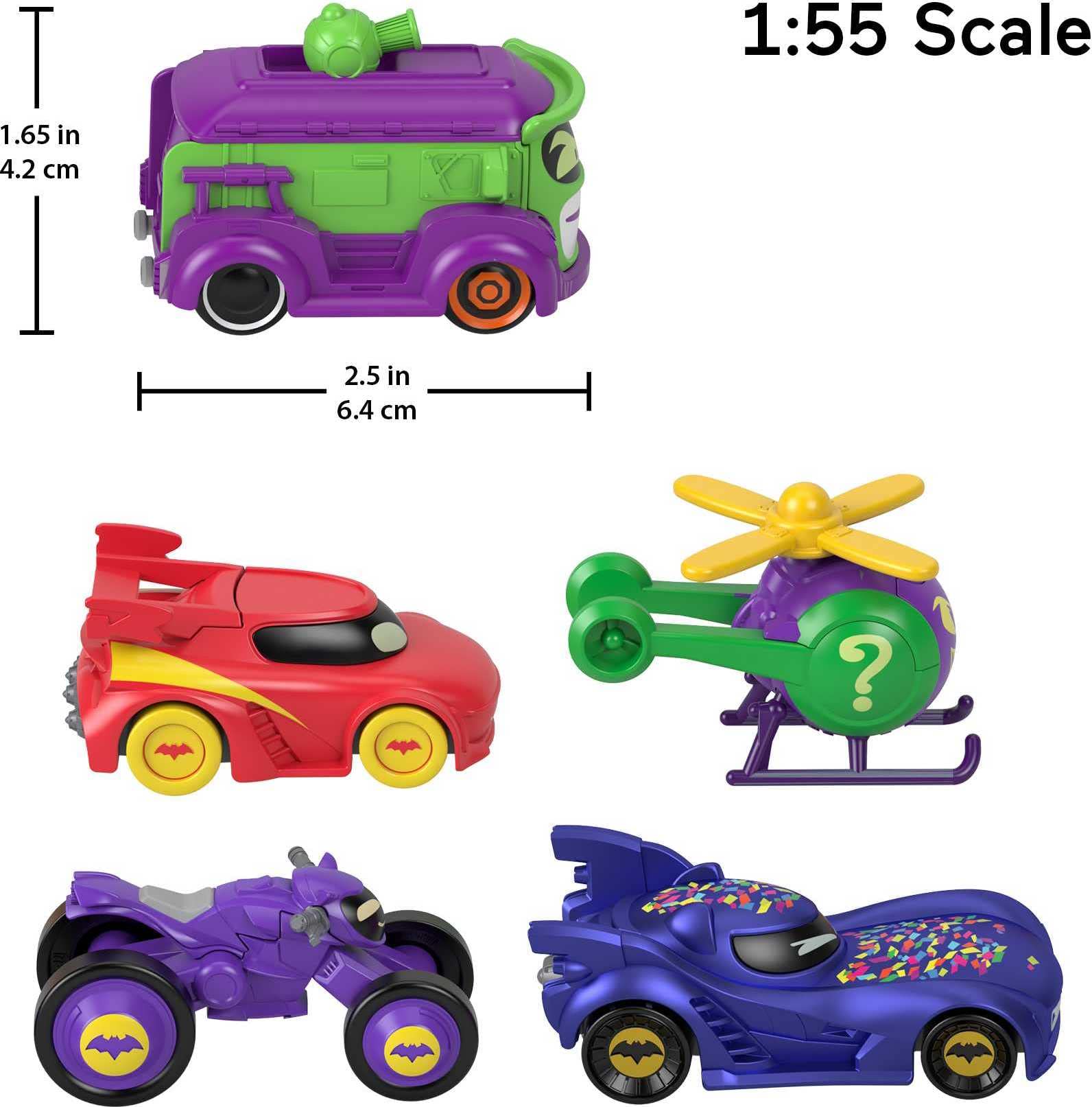 Snapklik.com : Fisher-Price DC Batwheels 1:55 Scale Toy Cars 5-pack